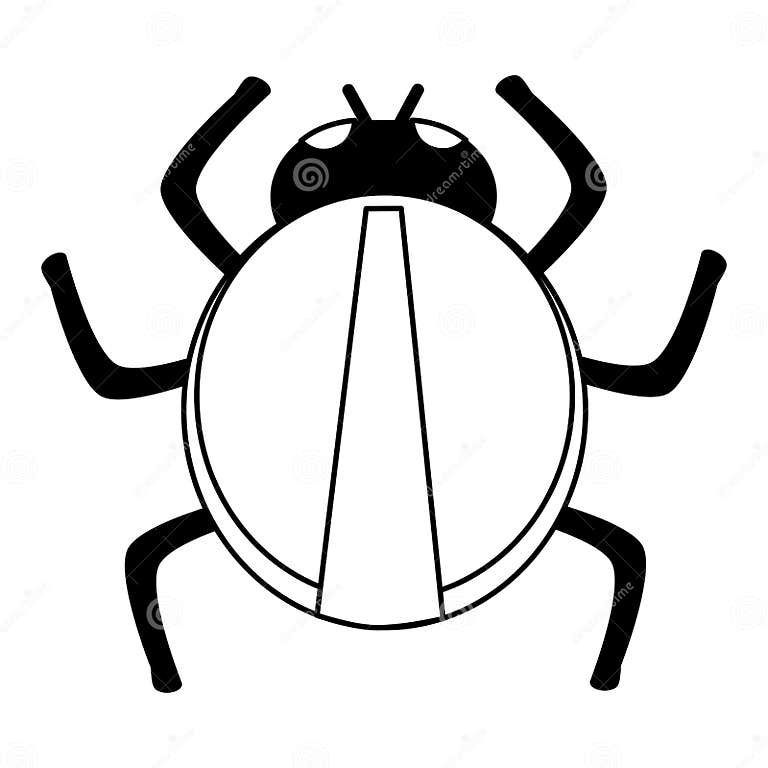 Line round bug design stock illustration. Illustration of safety - 73302844