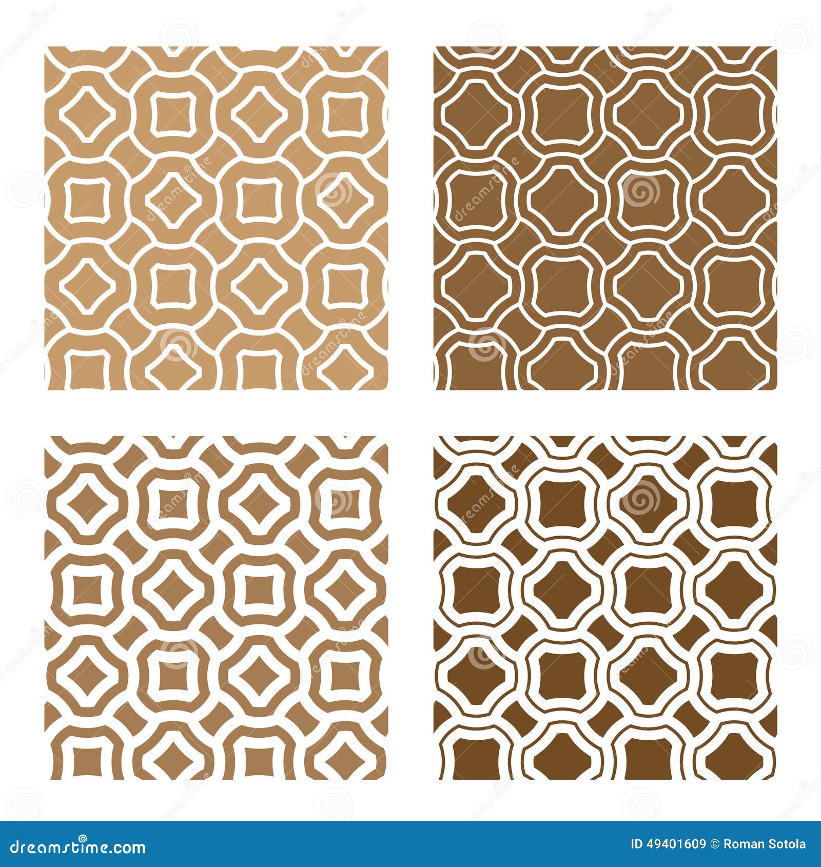 Line Rounded Square Seamless Background Stock Vector - Illustration of ...