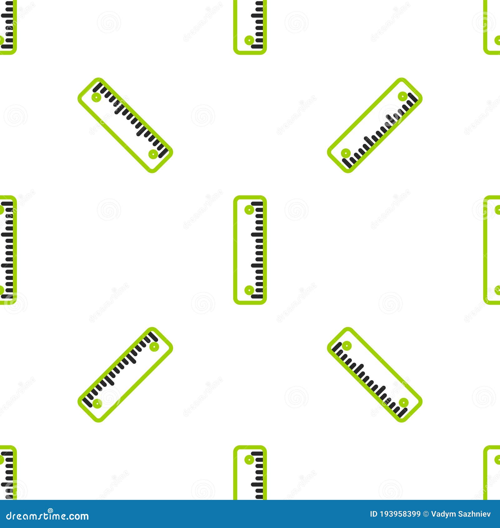 Line Ruler Icon Isolated Seamless Pattern on White Background ...