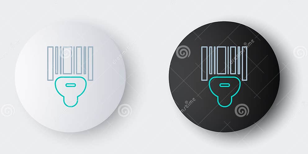 Line Scanner Scanning Bar Code Icon Isolated on Grey Background ...