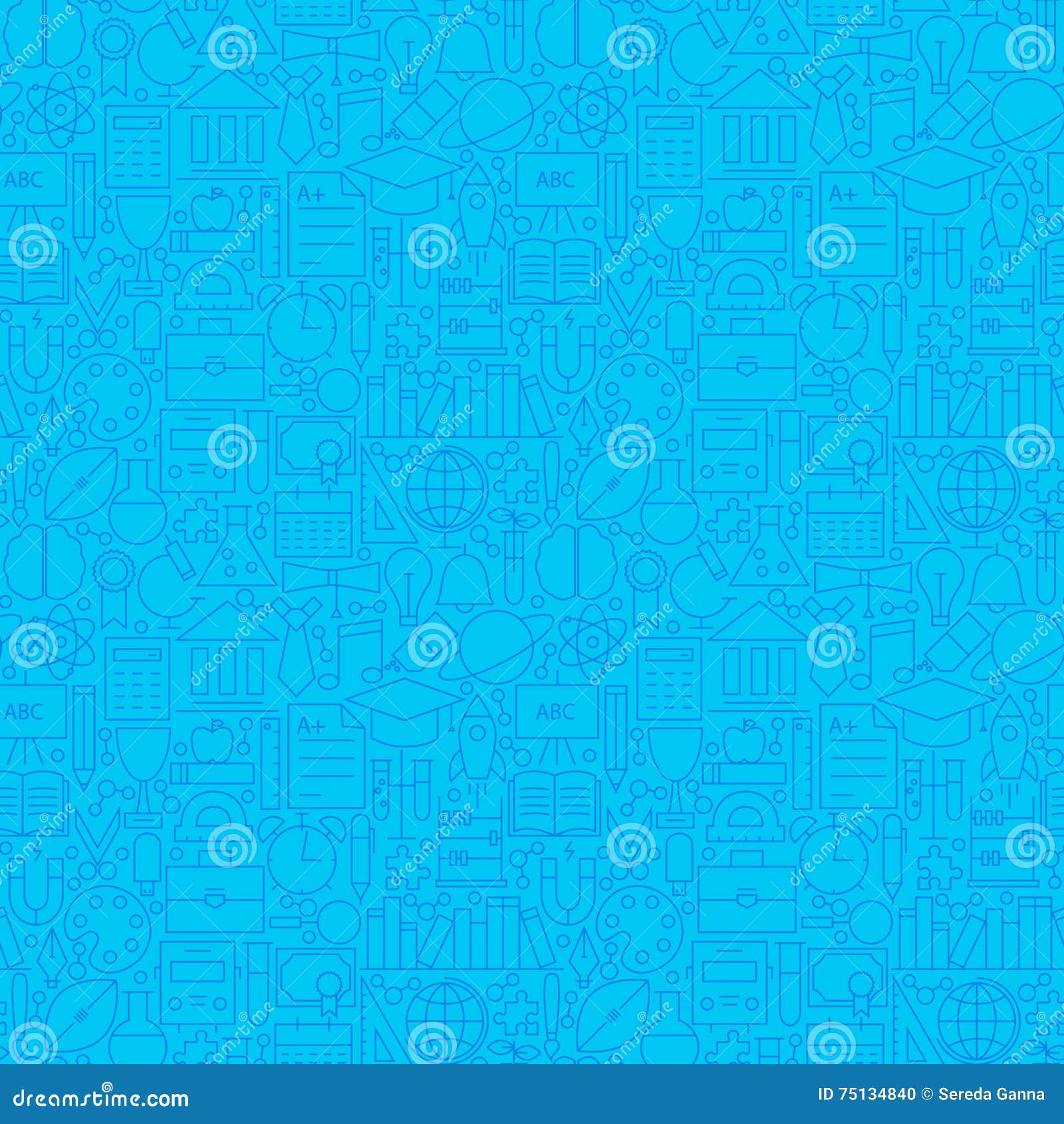 Education Pattern With Formulas And Equations Cartoon Vector ...