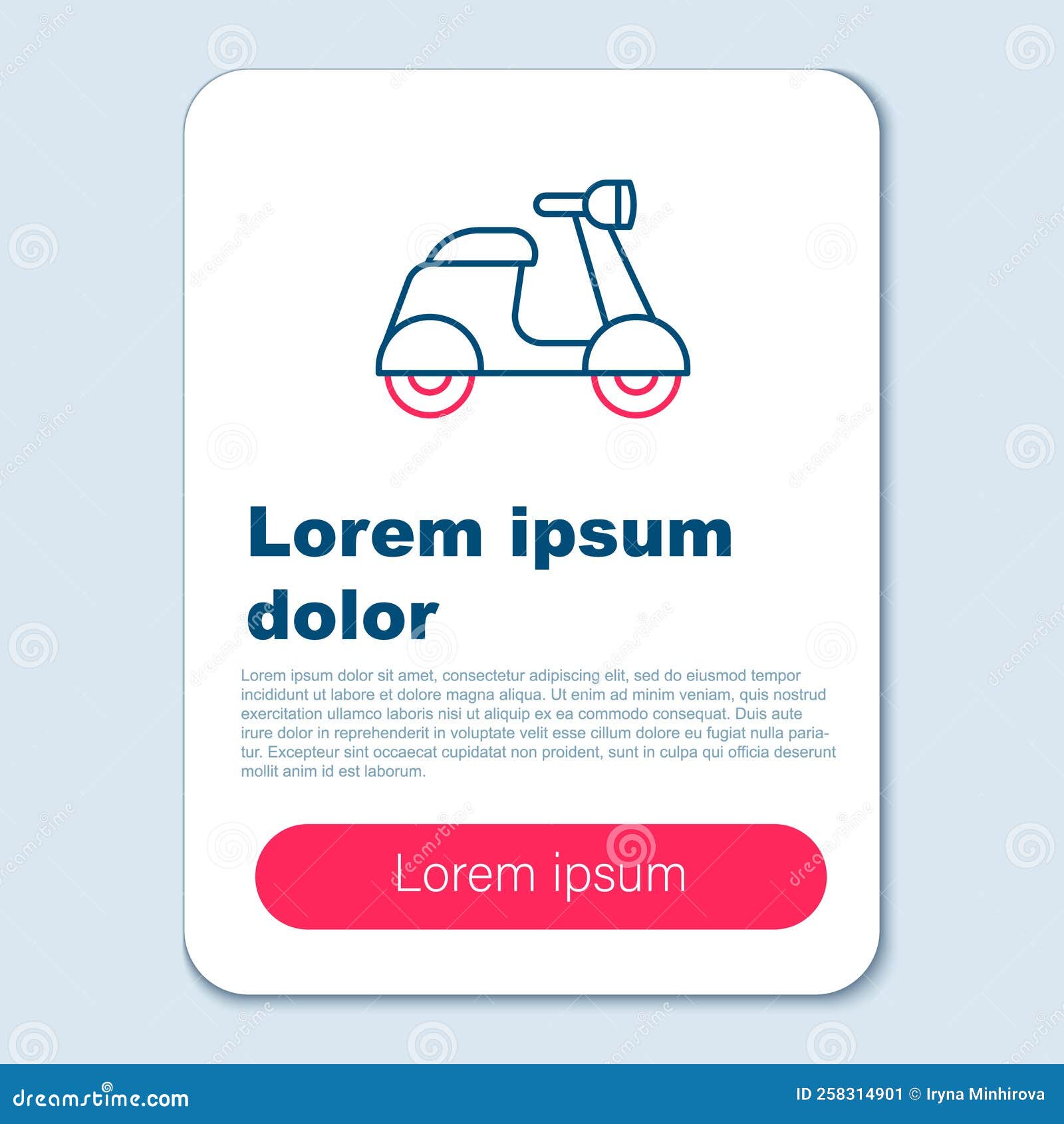 Line Scooter Icon Isolated on Grey Background. Colorful Outline Concept ...