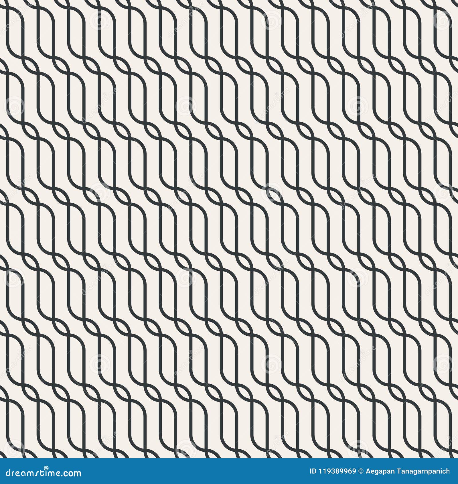 Line Seamless Abstract Pattern Monochrome or Two Colors Vector Stock ...