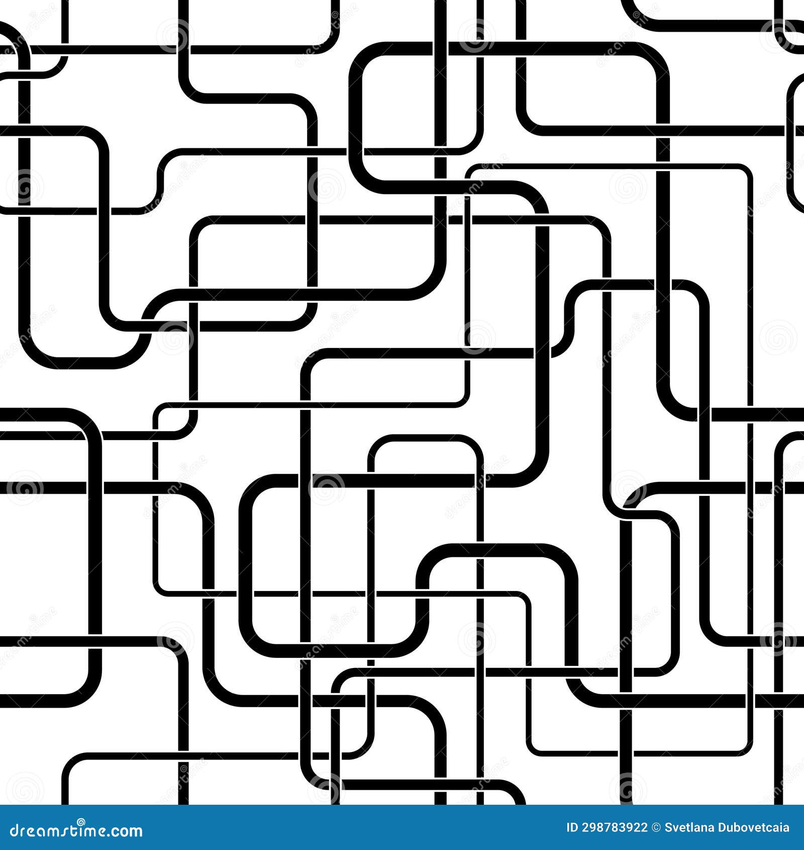 Line Seamless Pattern. Repeating Abstract Black Lines Isolated on White ...