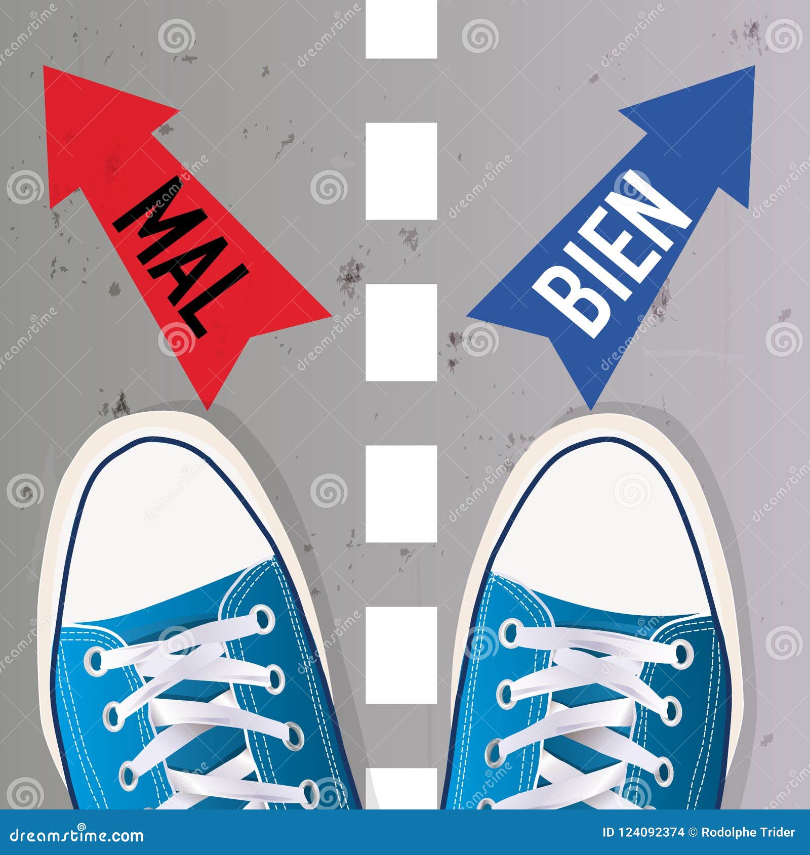 Line of Separation between Good and Evil. the Choice between Two ...