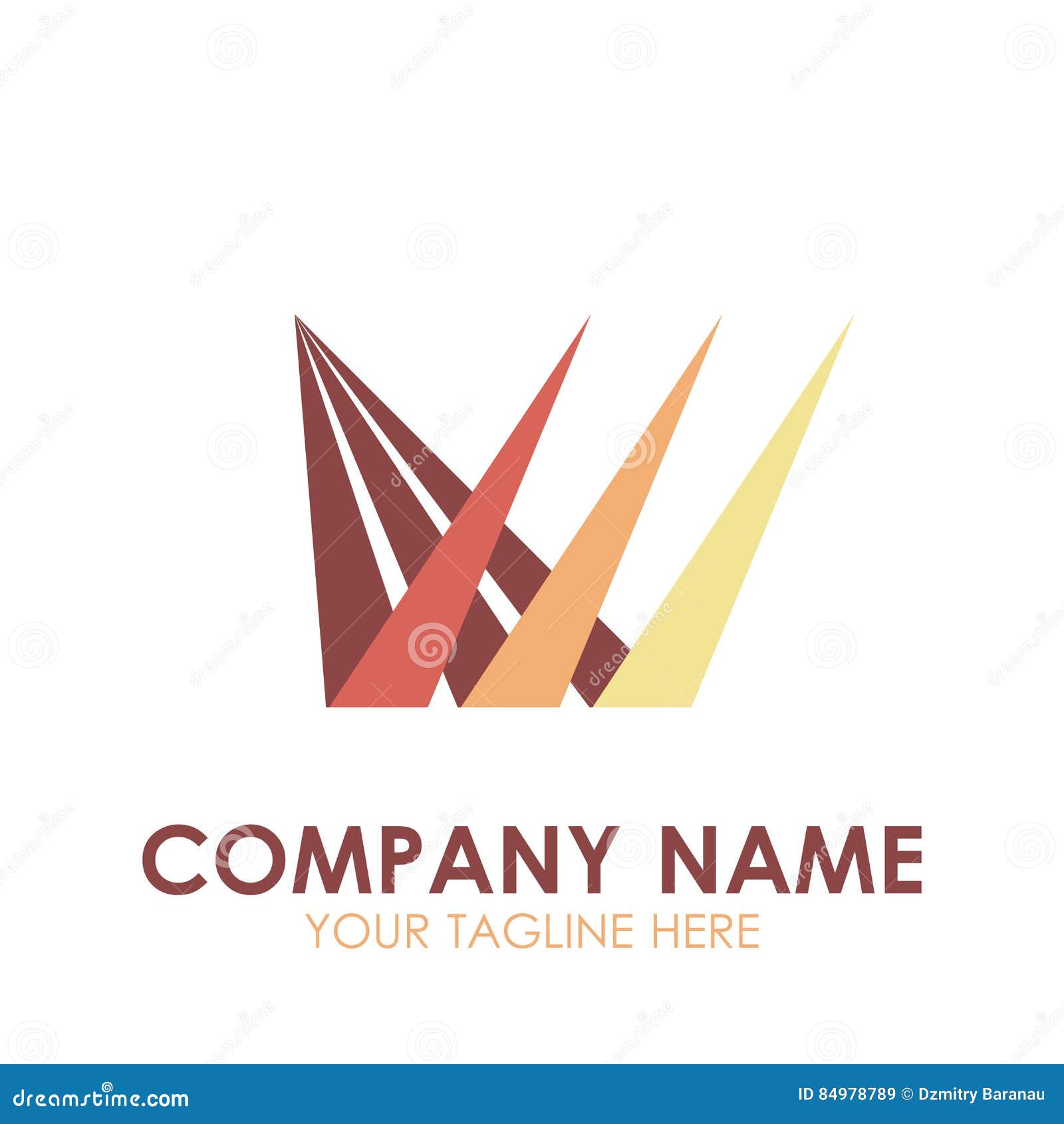 Line Shape Logo Design Template Vector Stock Vector - Illustration of ...