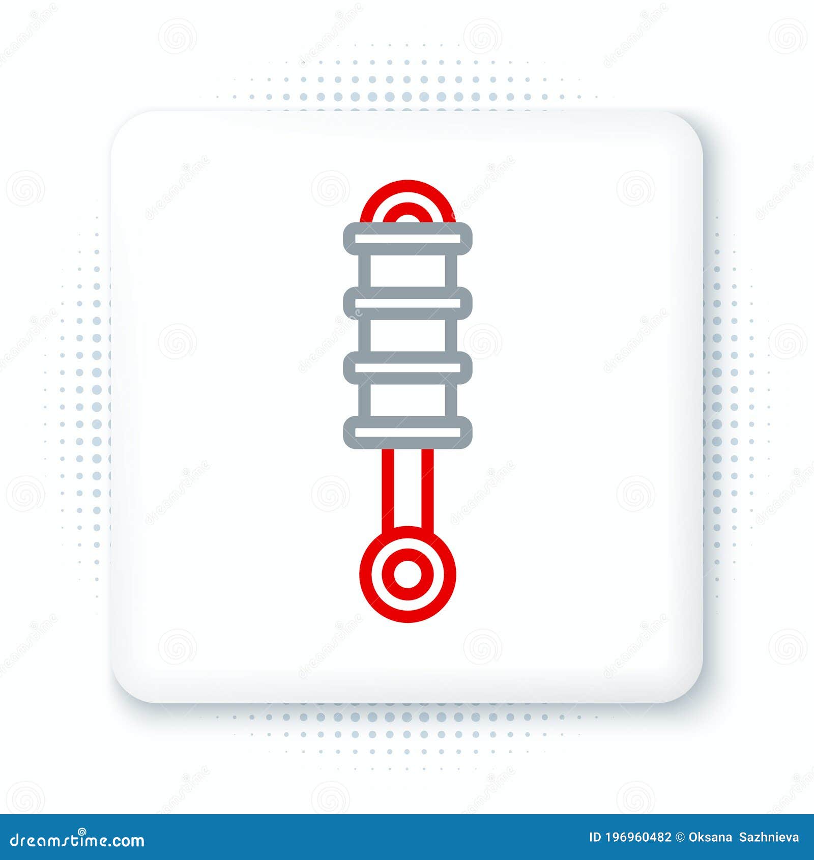Line Shock Absorber Icon Isolated on White Background. Colorful Outline ...