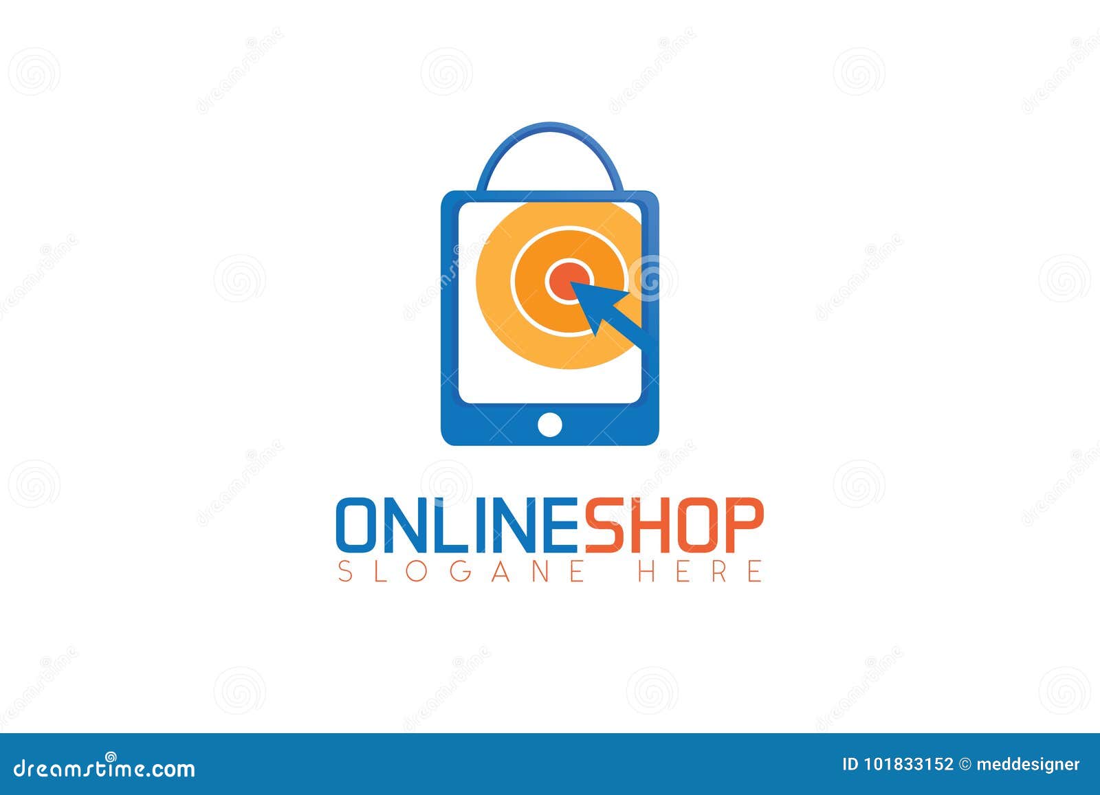 On-line-Shop-Logo vektor abbildung. Illustration von geschäft - 101833152