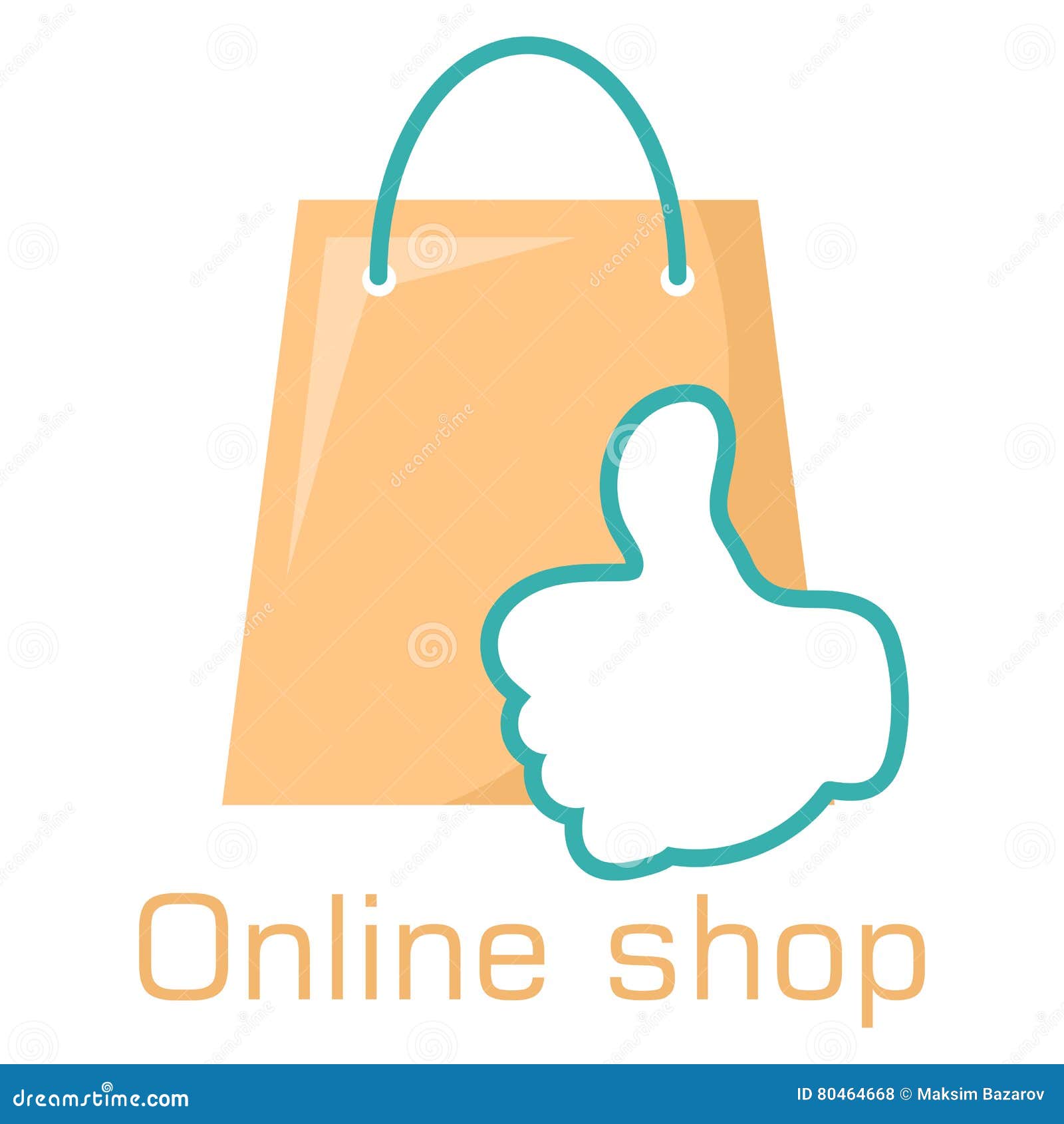 On-line-Shop-Logo vektor abbildung. Illustration von büro - 80464668