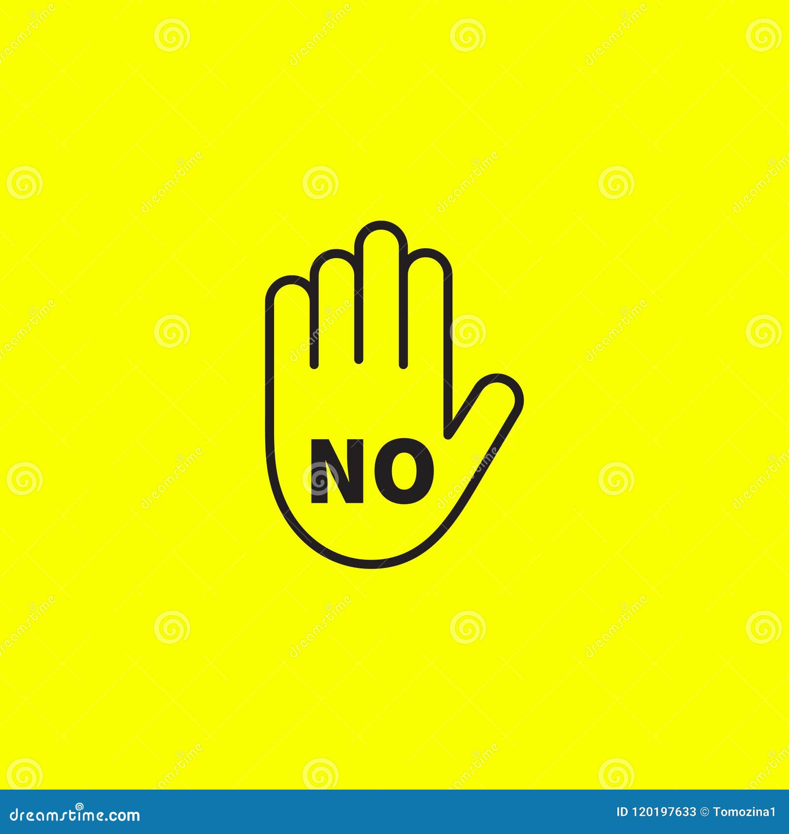 Line sign no stock vector. Illustration of gesture, internet - 120197633
