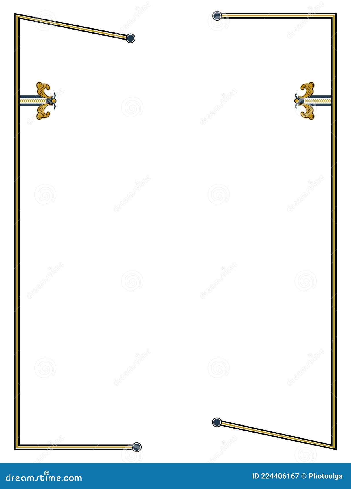 Line Simple Frame for Certificate. Straight Border and Vintage Design ...