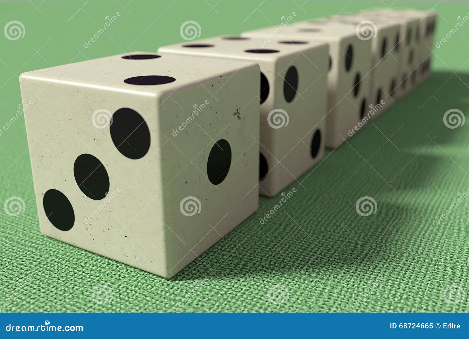 3 Dimensional Dice Cube Sliced On A Plane In The Shape Of Cross Vector ...