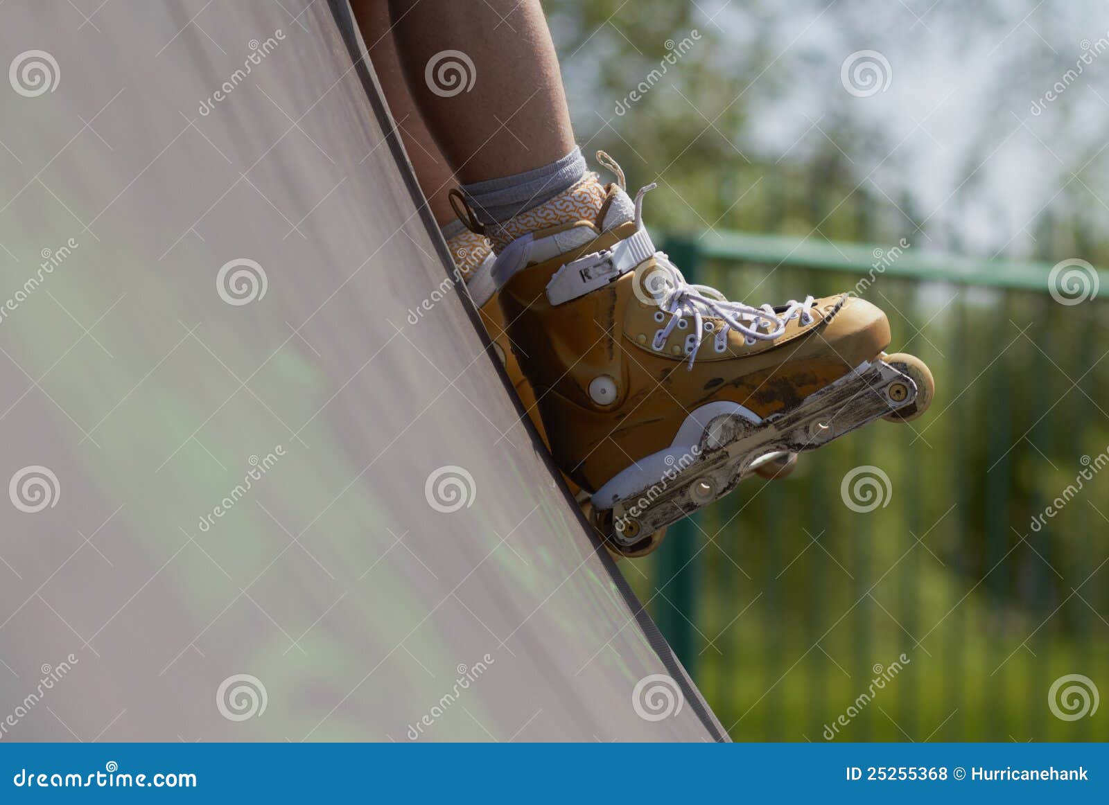 In-line Skater in Outdoor Skatepark Stock Photo - Image of extremal ...