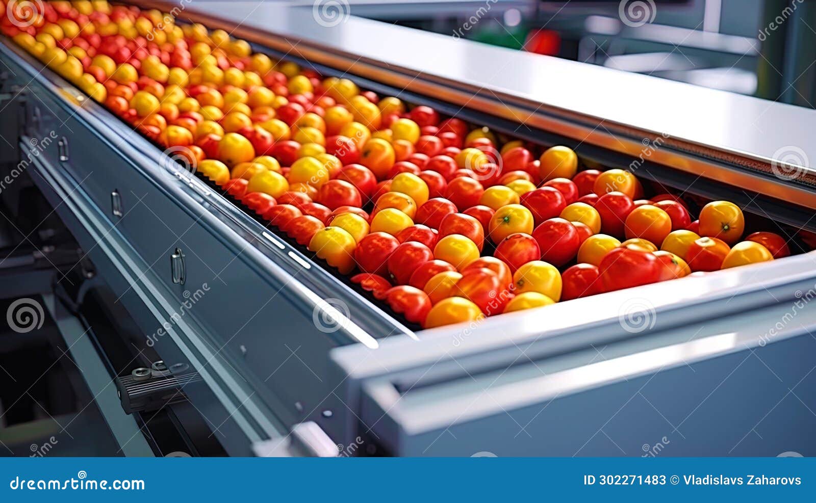 Line for Sorting and Packaging of Fruits and Vegetables Stock ...