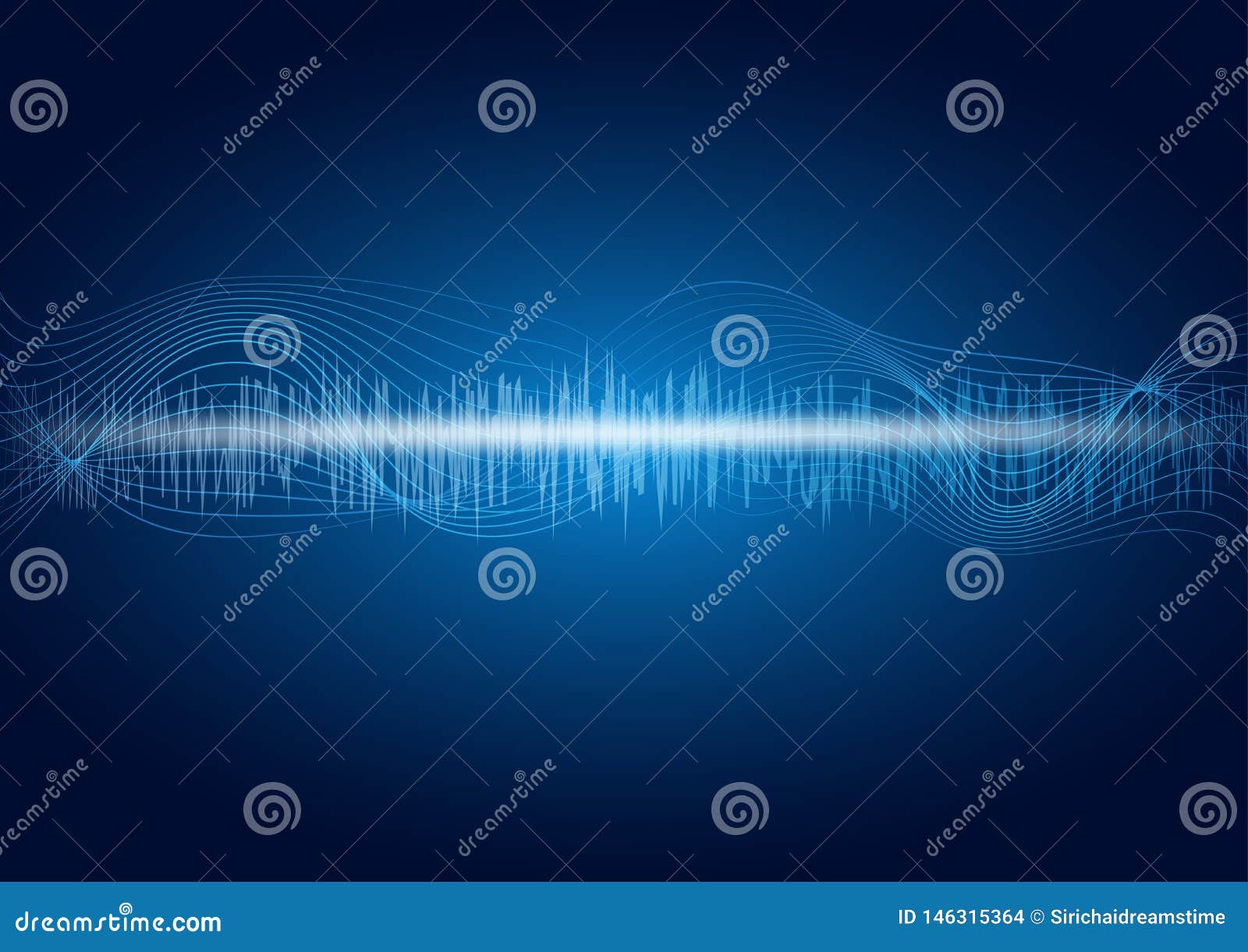 Line Sound Wave Abstract Background Stock Vector - Illustration of ...