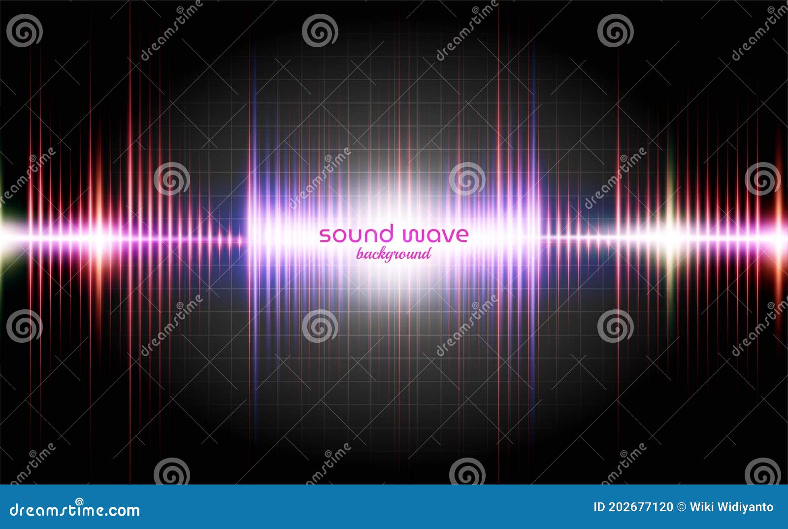 Line Sound Wave Background with Dynamic Colour Stock Illustration ...