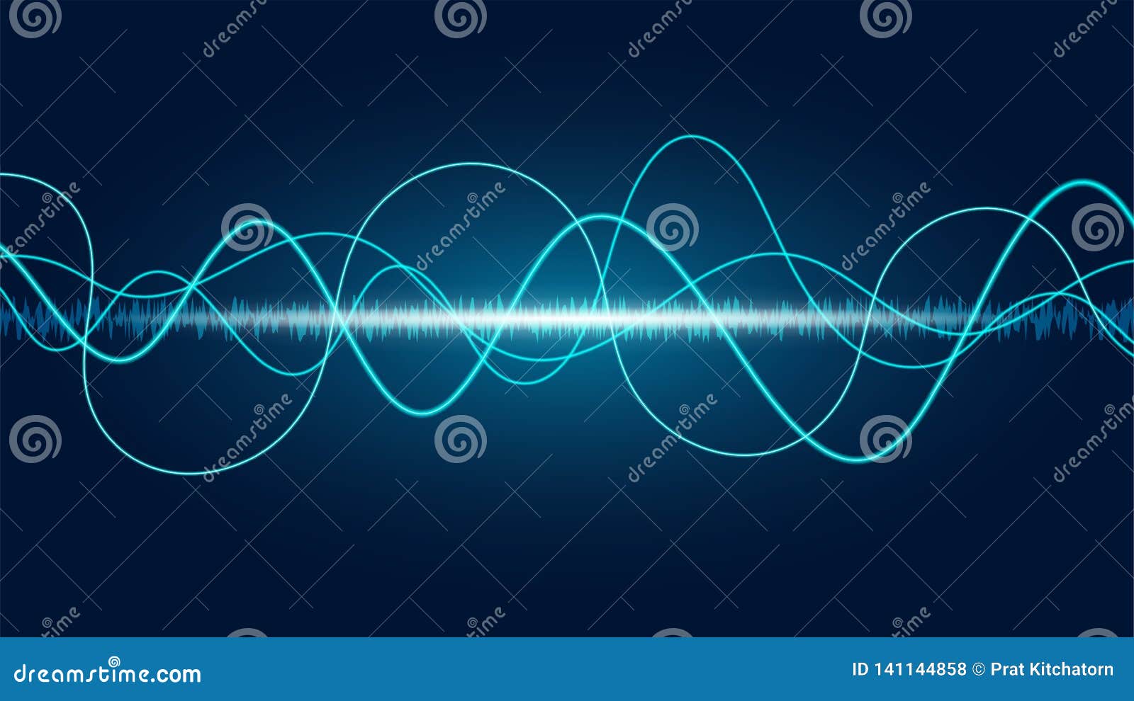 Line Soundwave Abstract Background Stock Vector - Illustration of waves ...