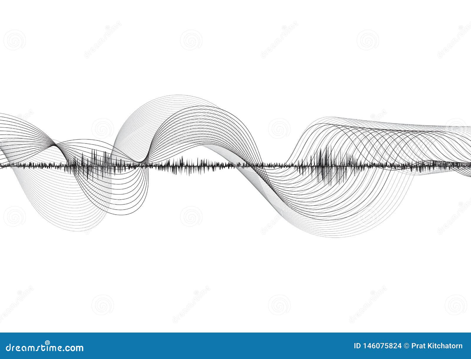 Line Soundwave Abstract Background Stock Vector - Illustration of beat ...
