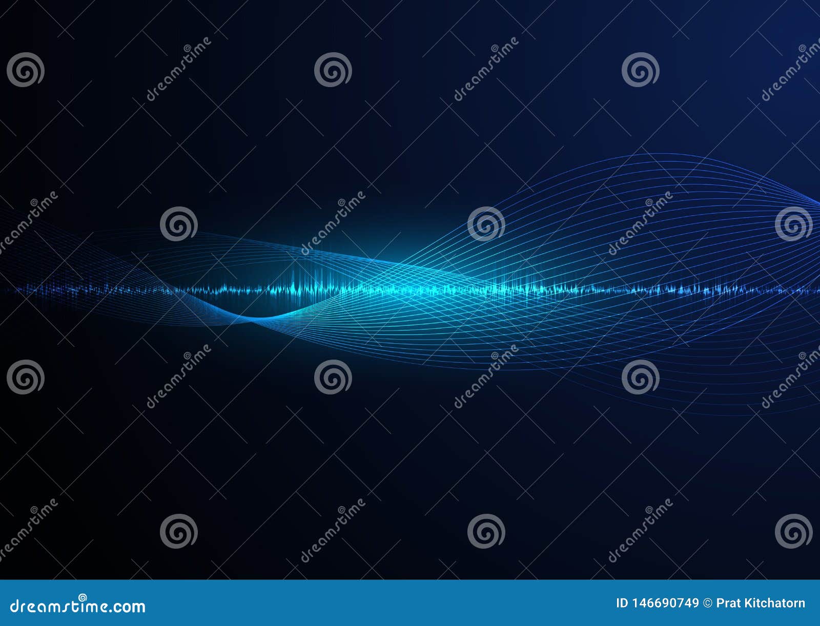 Line Soundwave Abstract Background Stock Vector - Illustration of ...