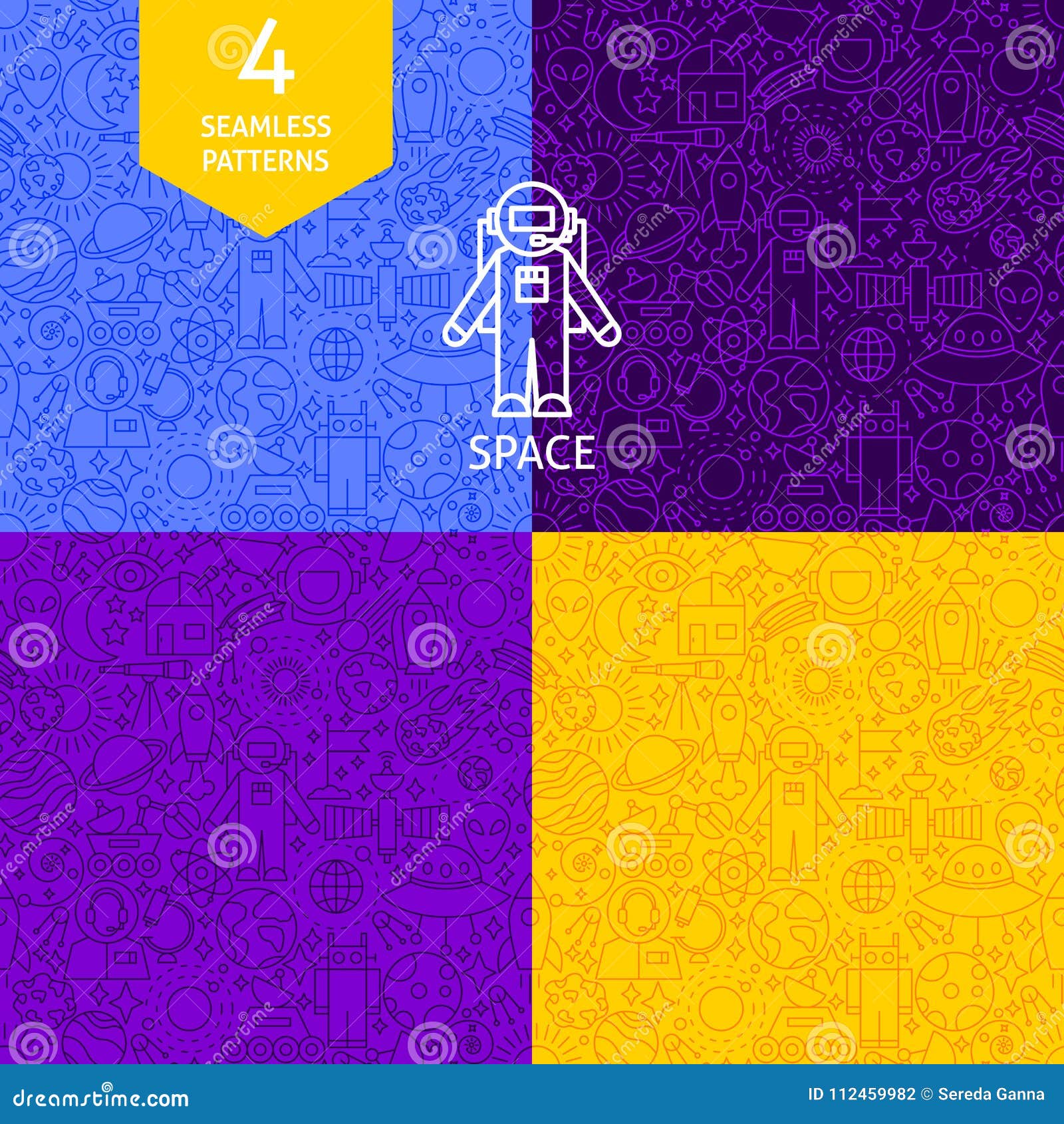 Line Space Patterns stock vector. Illustration of galaxy - 112459982