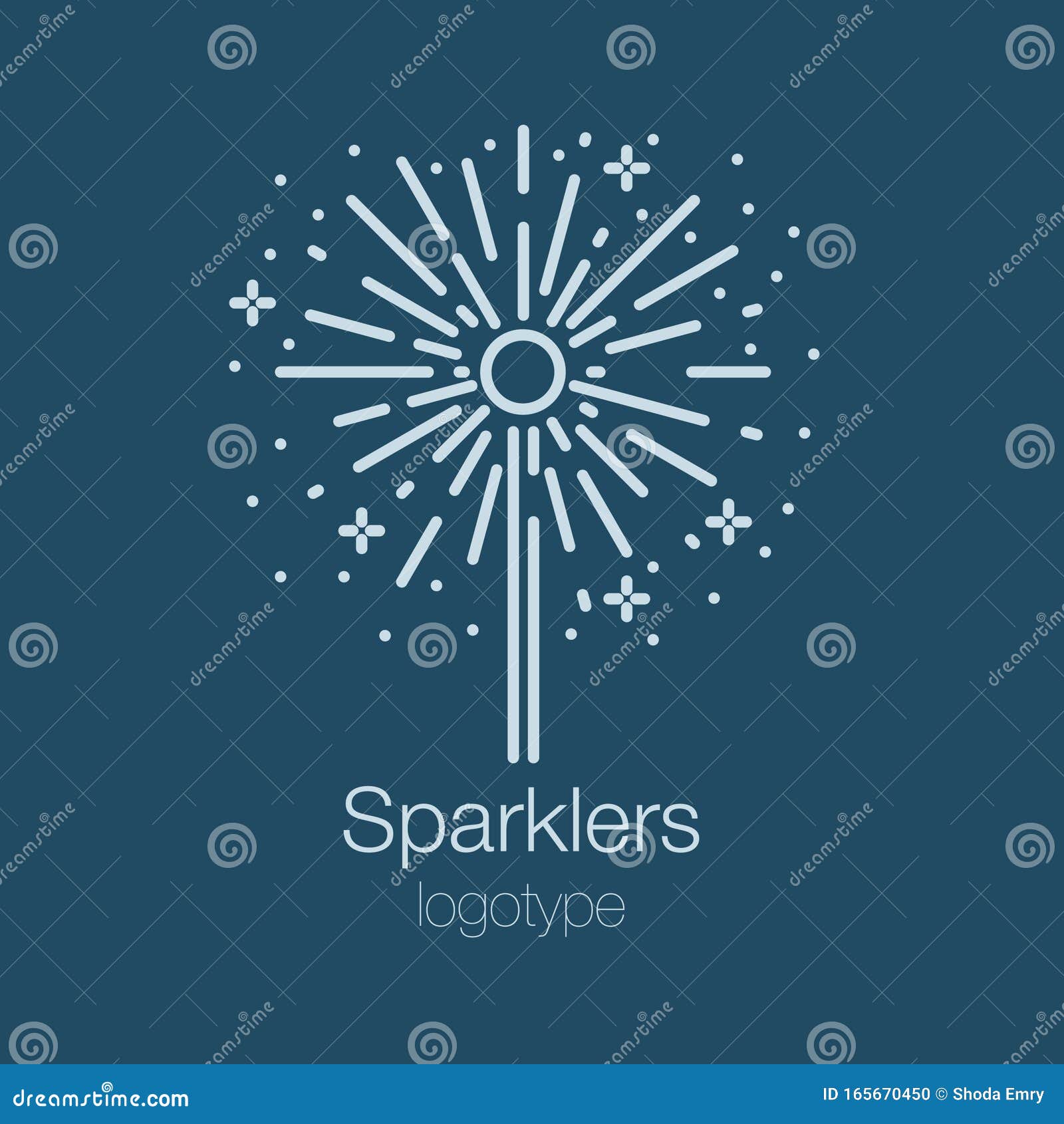 Line sparklers logo stock vector. Illustration of abstract - 165670450