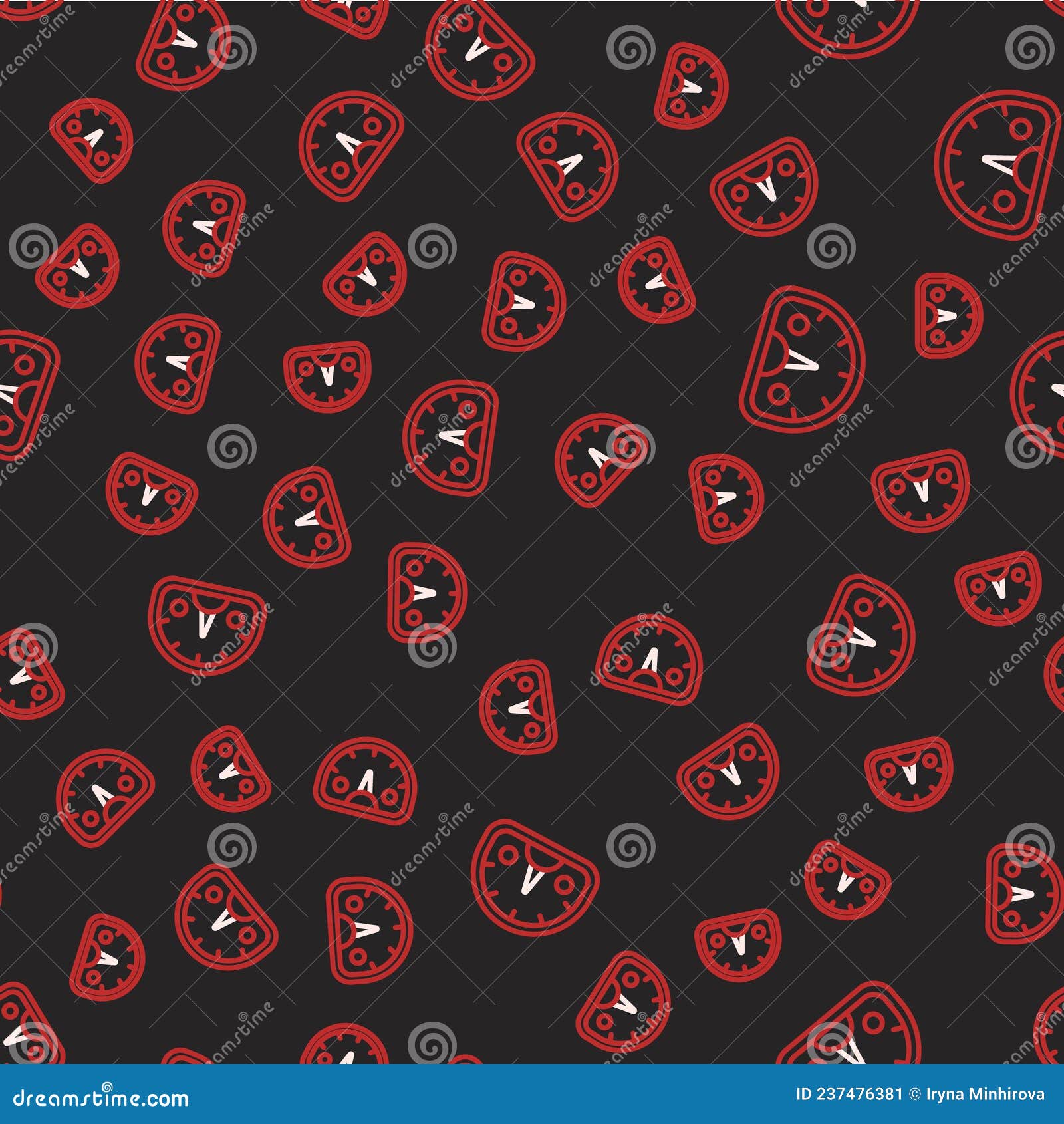 Line Speedometer Icon Isolated Seamless Pattern on Black Background ...