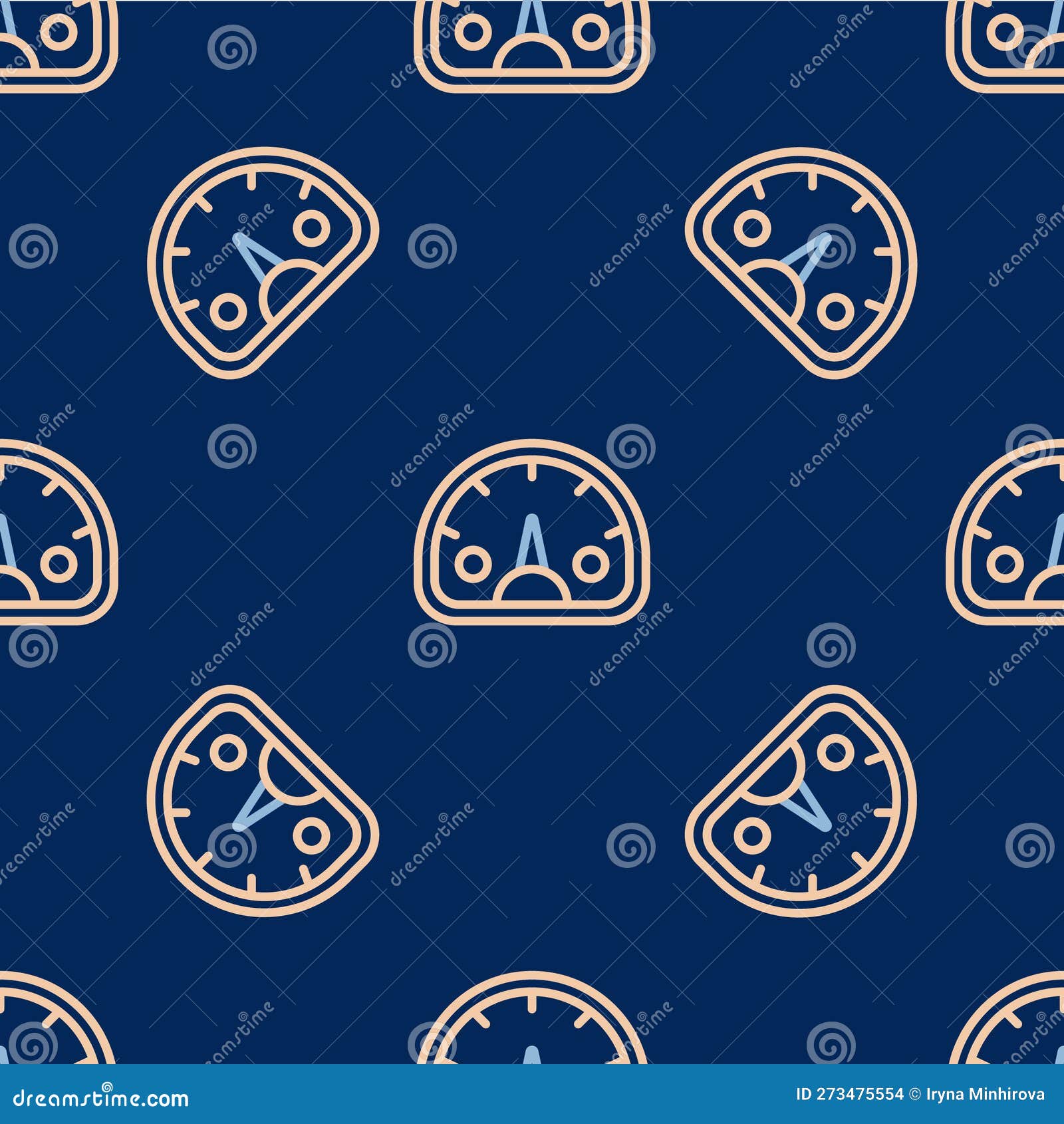 Line Speedometer Icon Isolated Seamless Pattern on Blue Background ... Line Speedometer Icon Isolated Seamless Pattern on Blue Background ...
