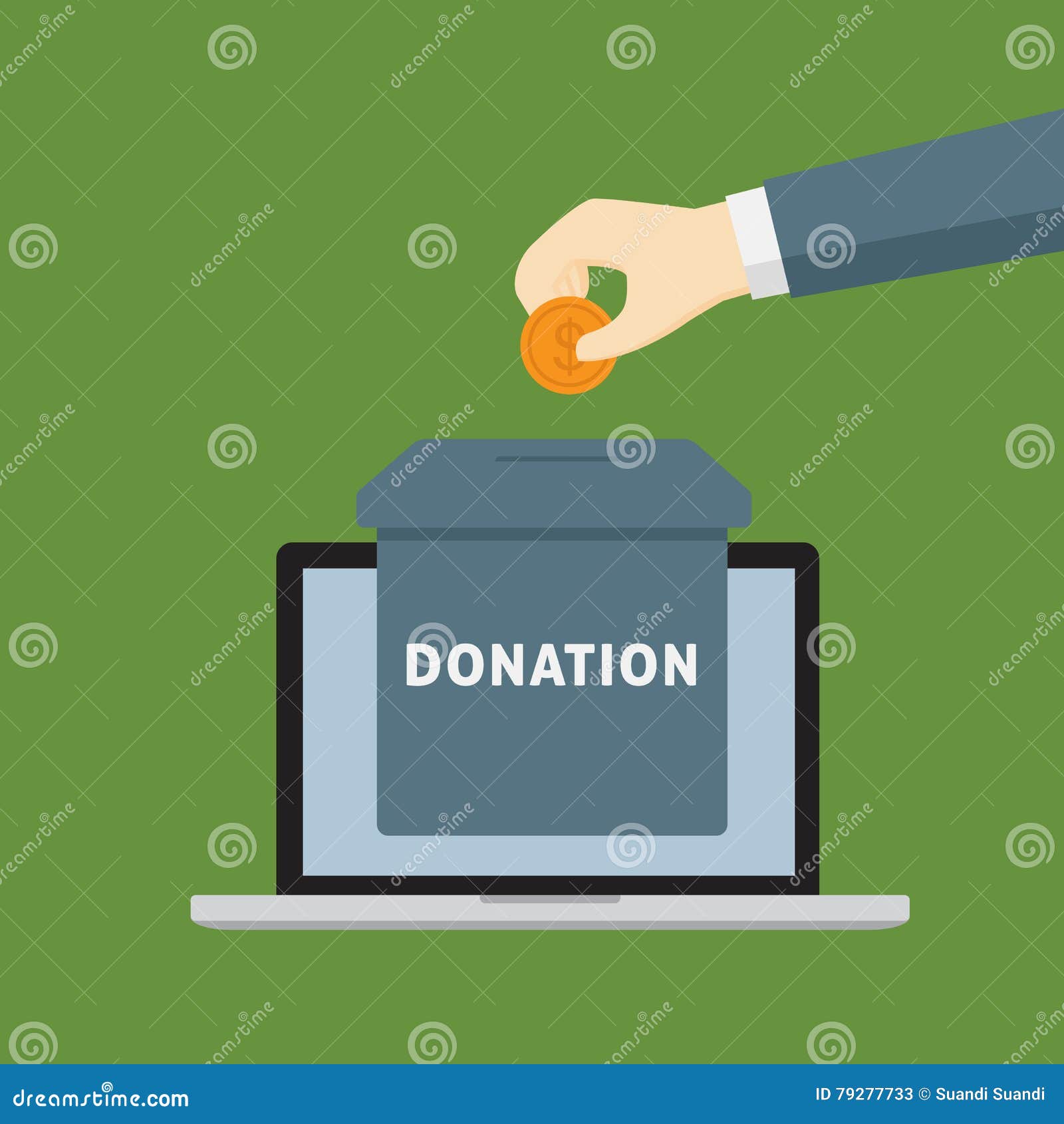 On-line-Spenden-Illustration Vektor Abbildung - Illustration von ...