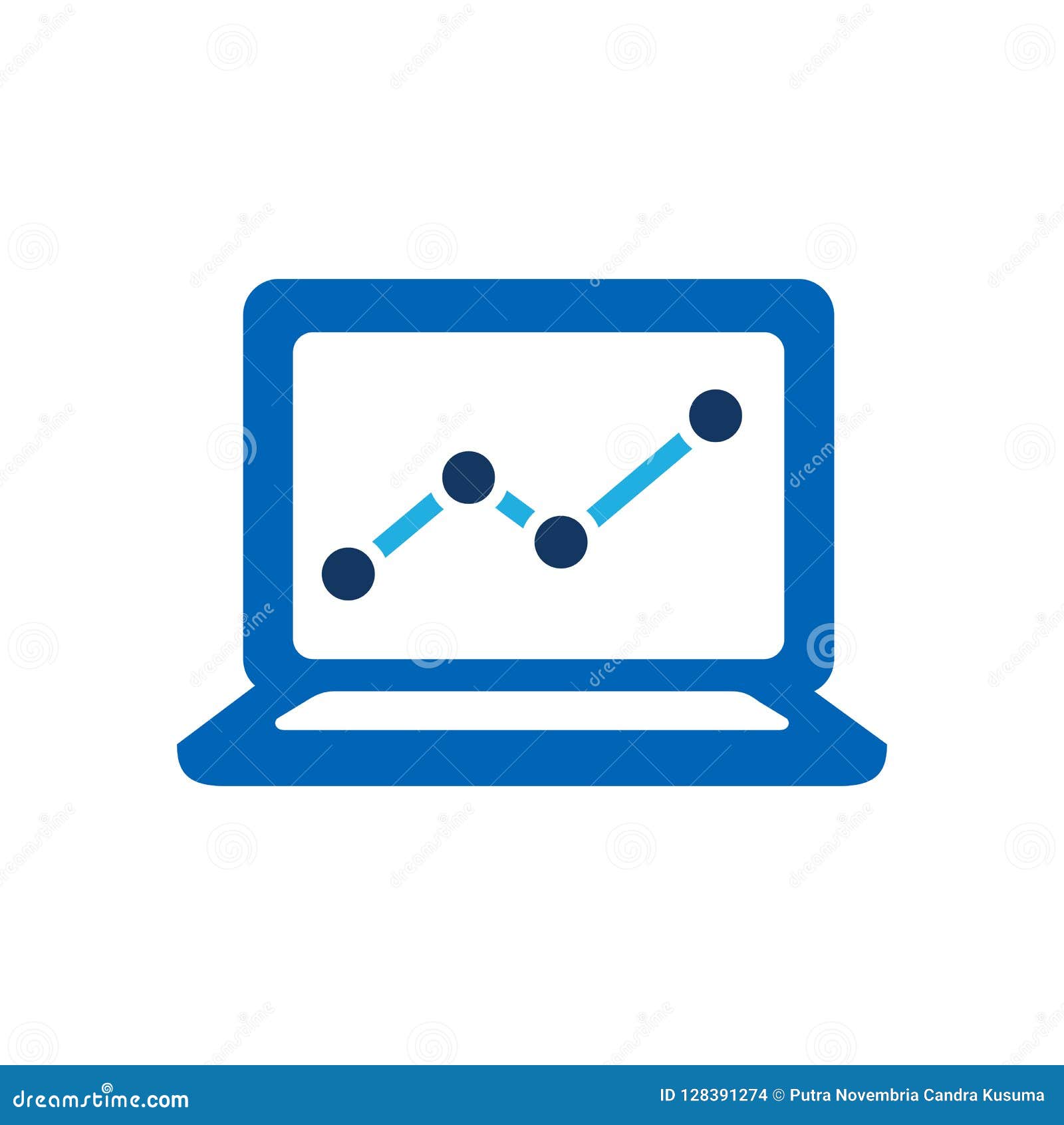 On-line-Statistik Logo Icon Design Vektor Abbildung - Illustration von ...