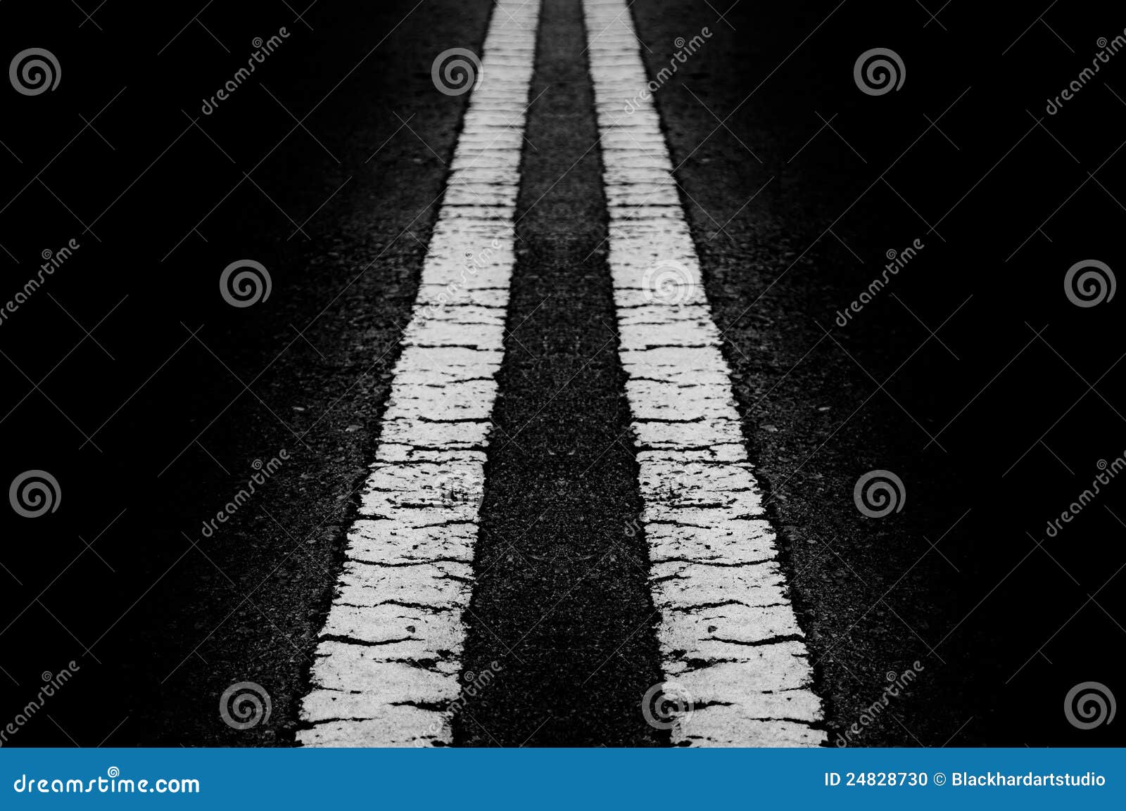 The Line Street Surface Black and White on Black B Stock Photo - Image ...