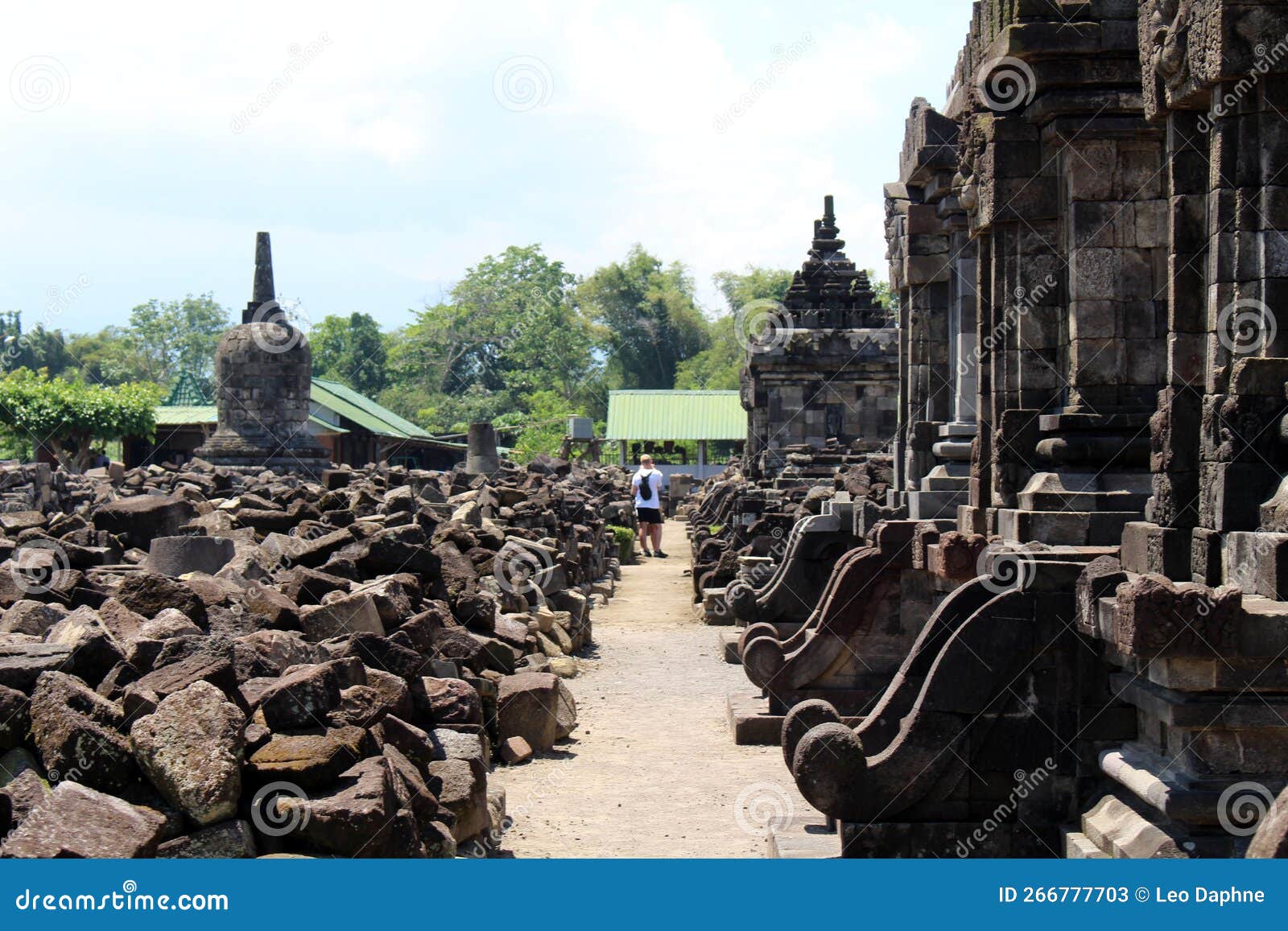 Line of Stupa Around Plaosan Temple Complex in Java. Taken July 2022 ...