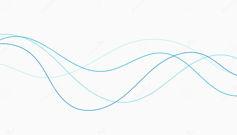 Line Style Blue Curvy Wave with Dynamic Movement Design Stock Vector ...