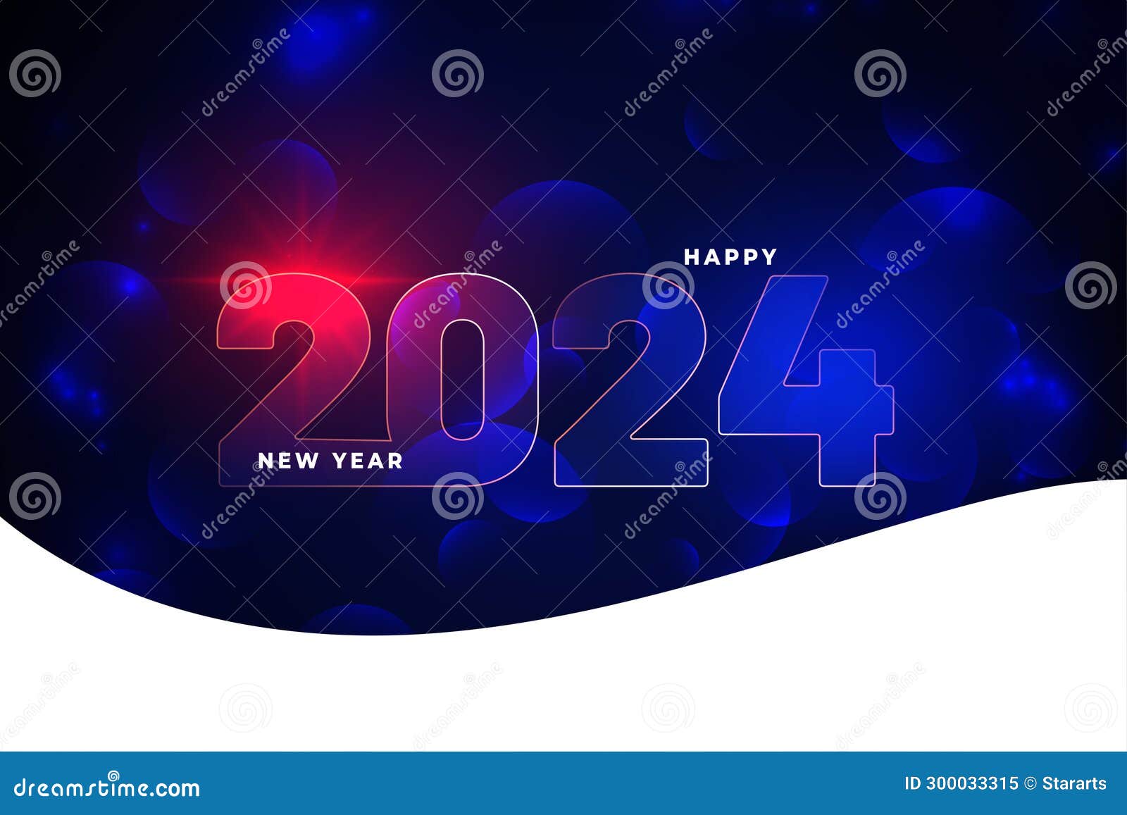 Golden 2024 Numbers On Light Background With Defocused Sparkles And ...