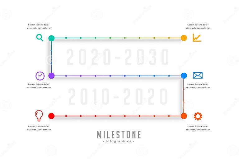 Line Style Infographic Milestone Path Layout a Process for Growth Stock ...