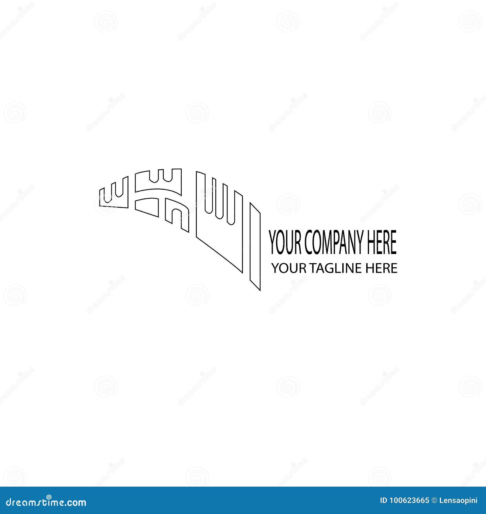 Line Style Logo Template Illustration Stock Vector - Illustration of ...