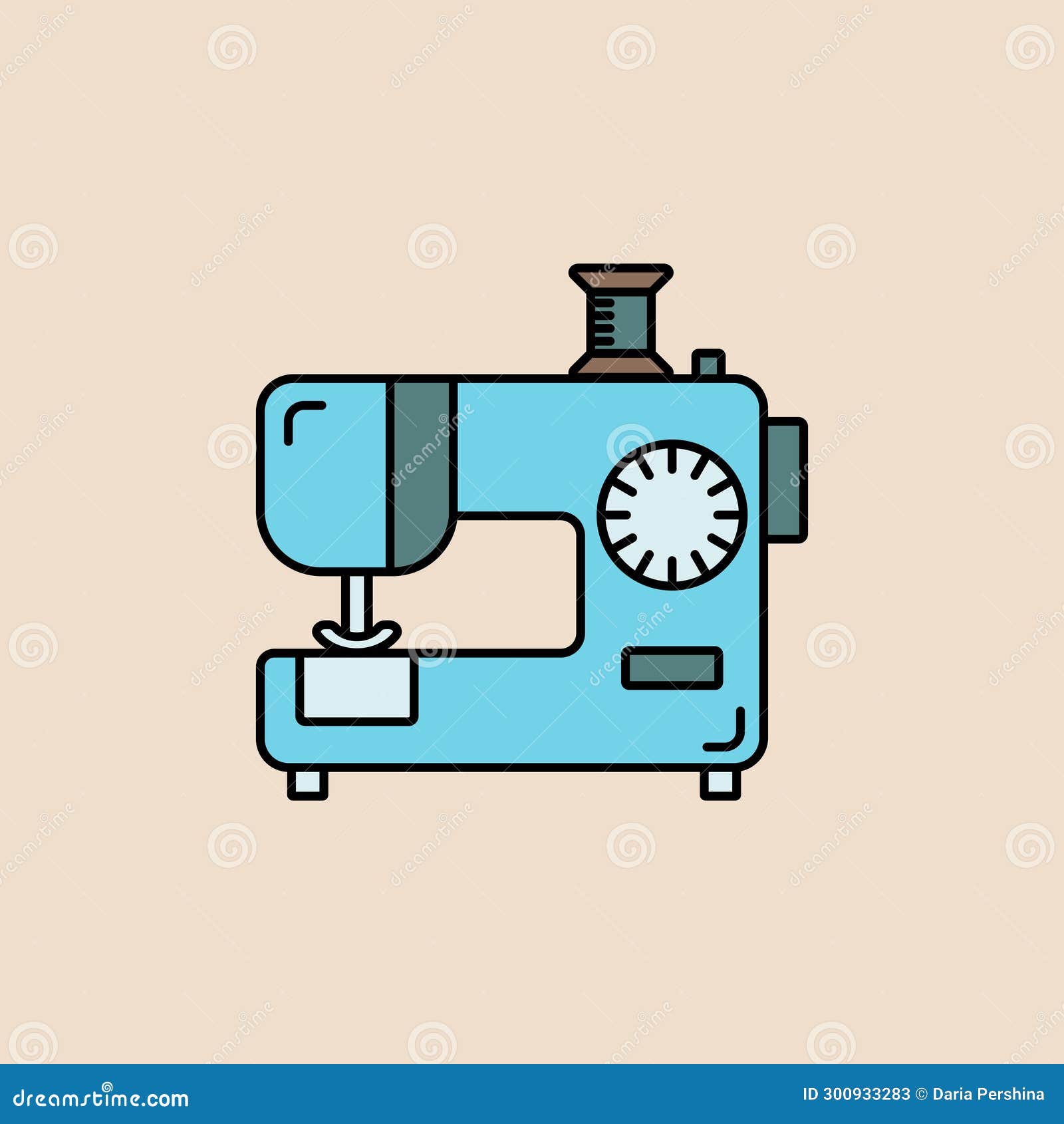 Line Style Logotype Templates with Sewing Machine Stock Vector ...