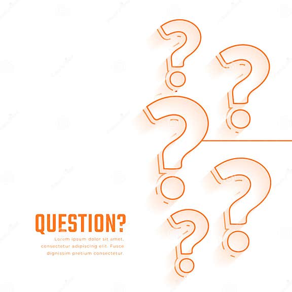 Line Style Question Mark Sign Background for Web Discussion Stock ...