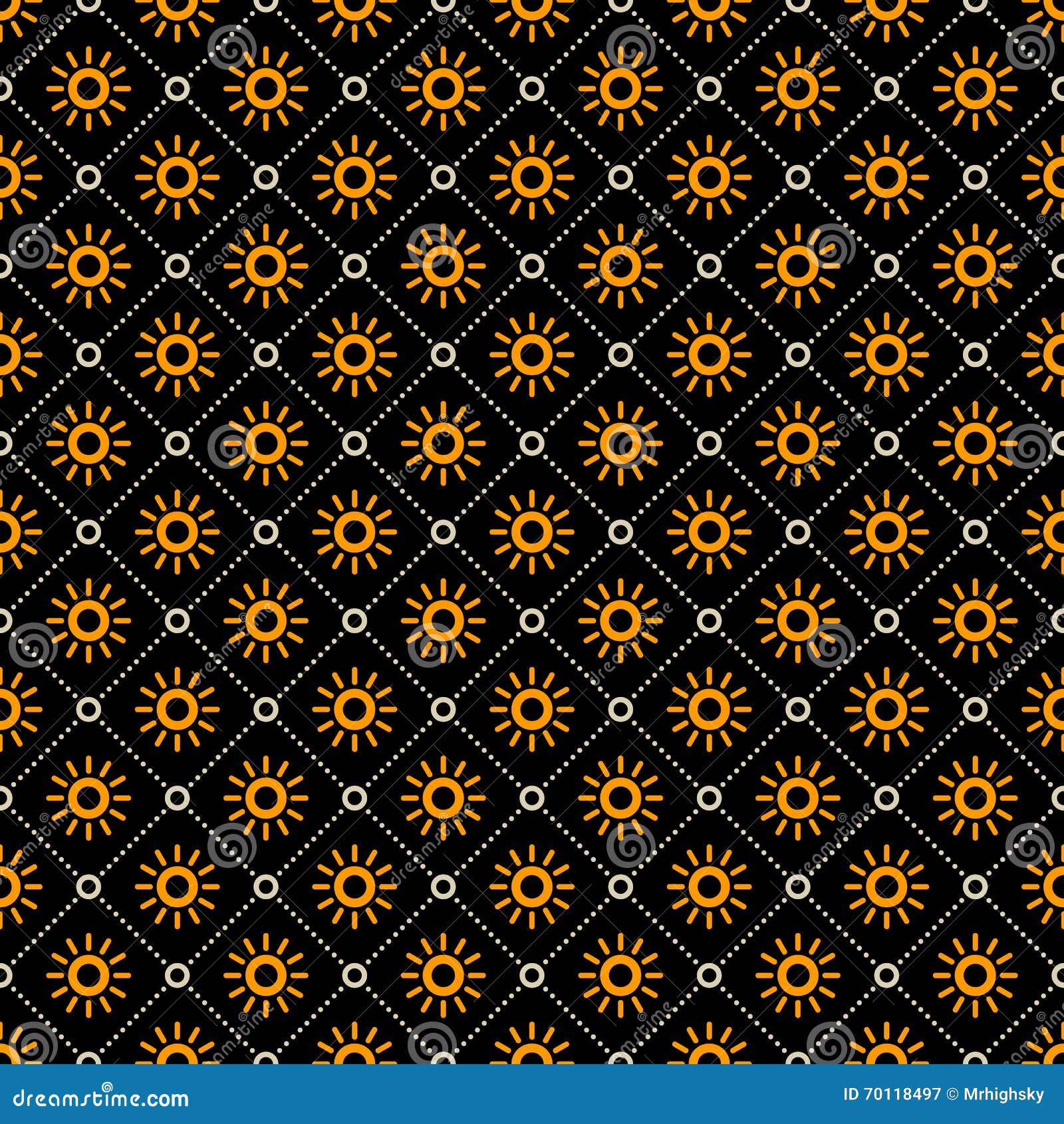 Line Sun Shapes Seamless Pattern Stock Vector - Illustration of print ...