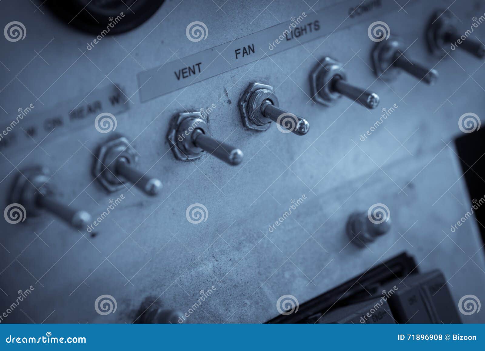 Line of switches stock photo. Image of electrical, system - 71896908