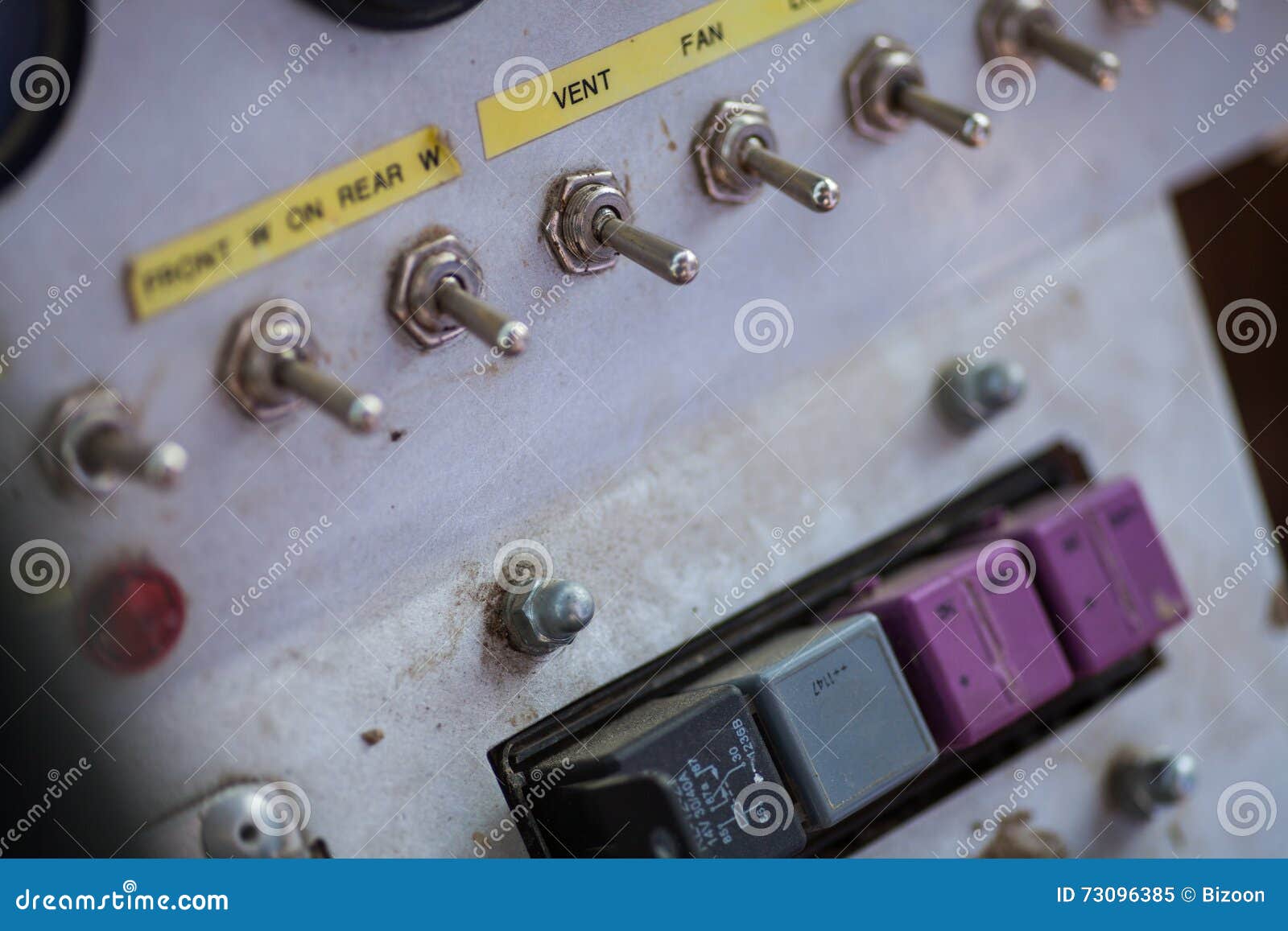 Line of switches stock image. Image of closeup, iron - 73096385