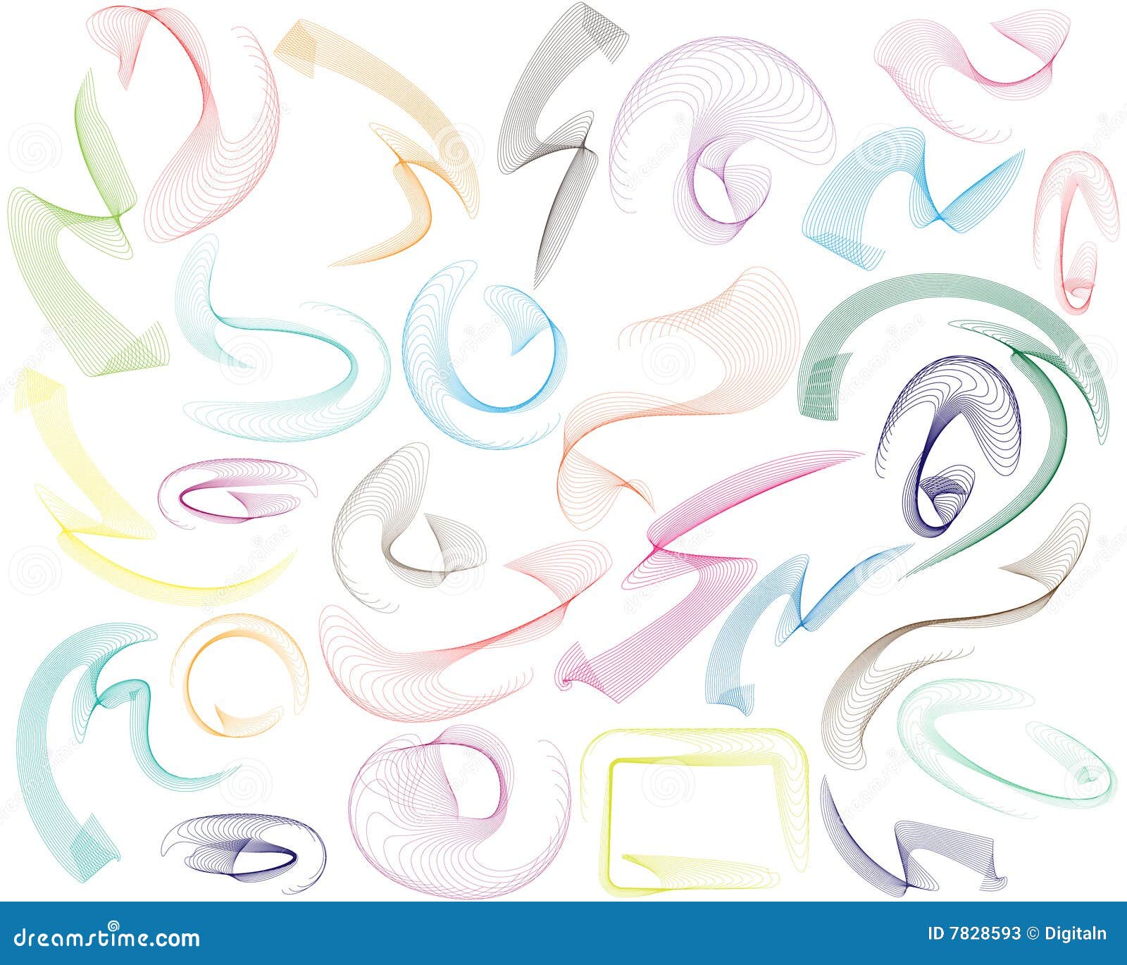 Line Swooshes Cartoon Vector | CartoonDealer.com #7828593