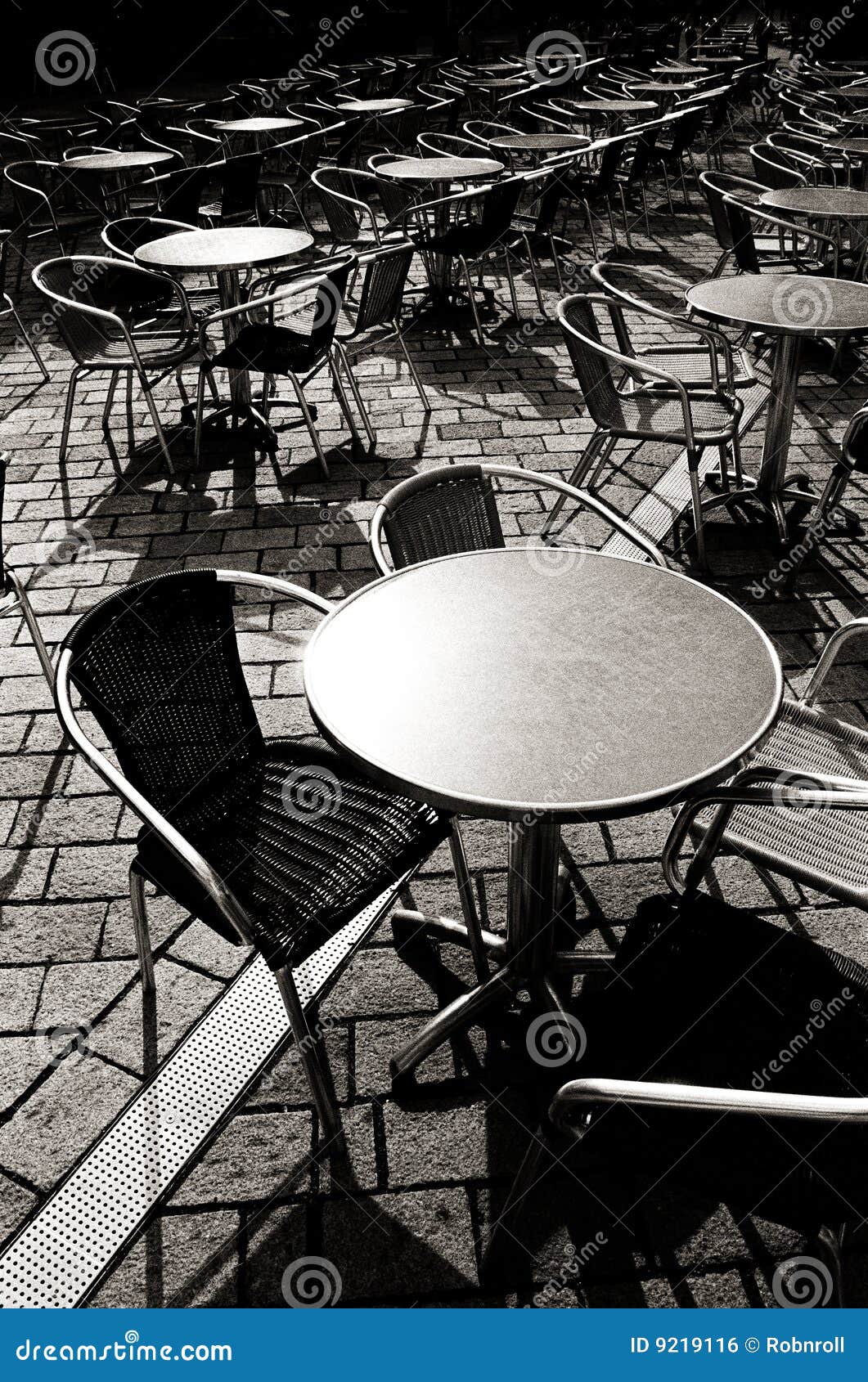 A Line of Tables Outside a Coffeeshop Stock Photo - Image of dining ...
