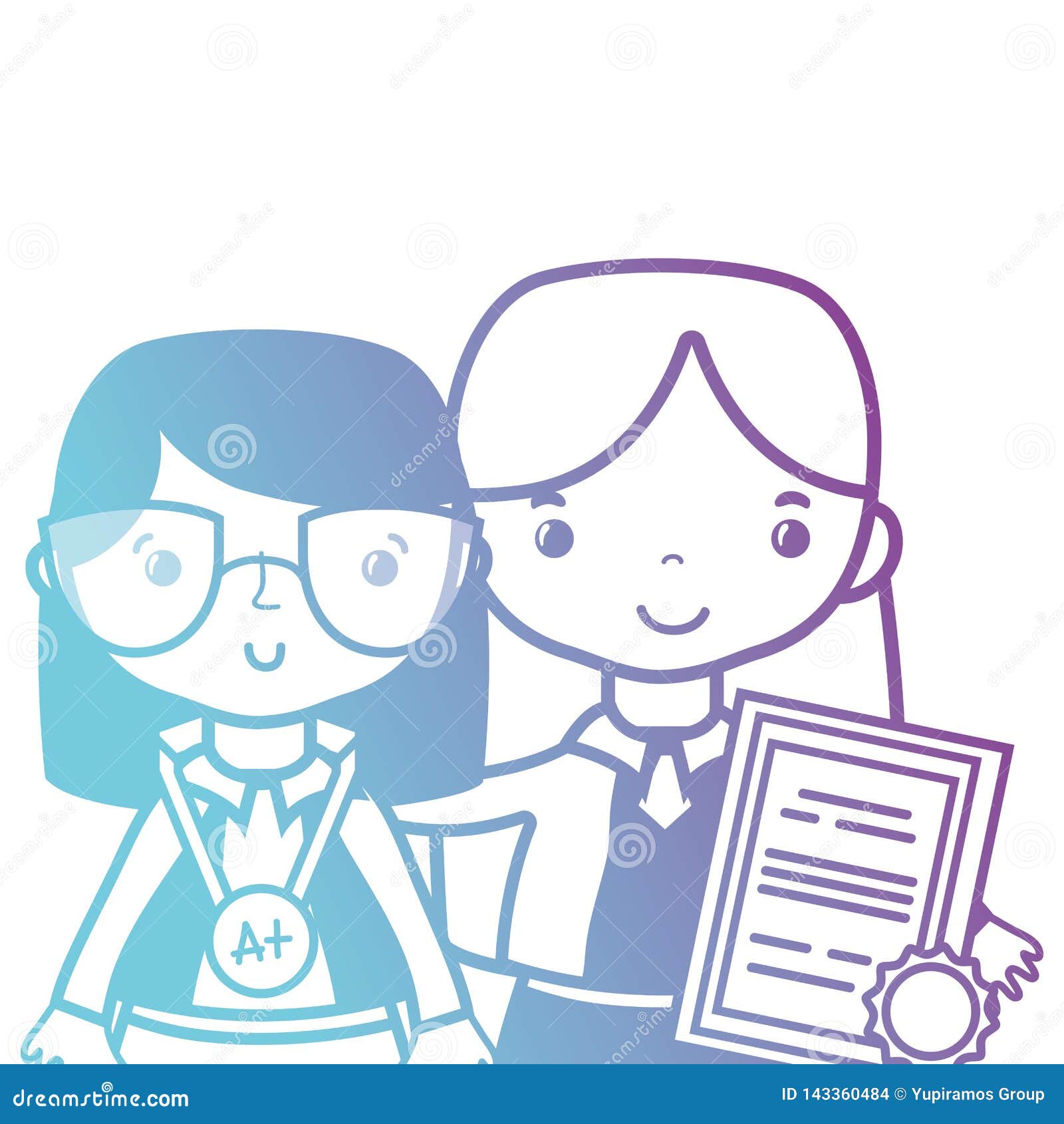 Line Teacher with Student To Class Education Lesson Stock Vector ...