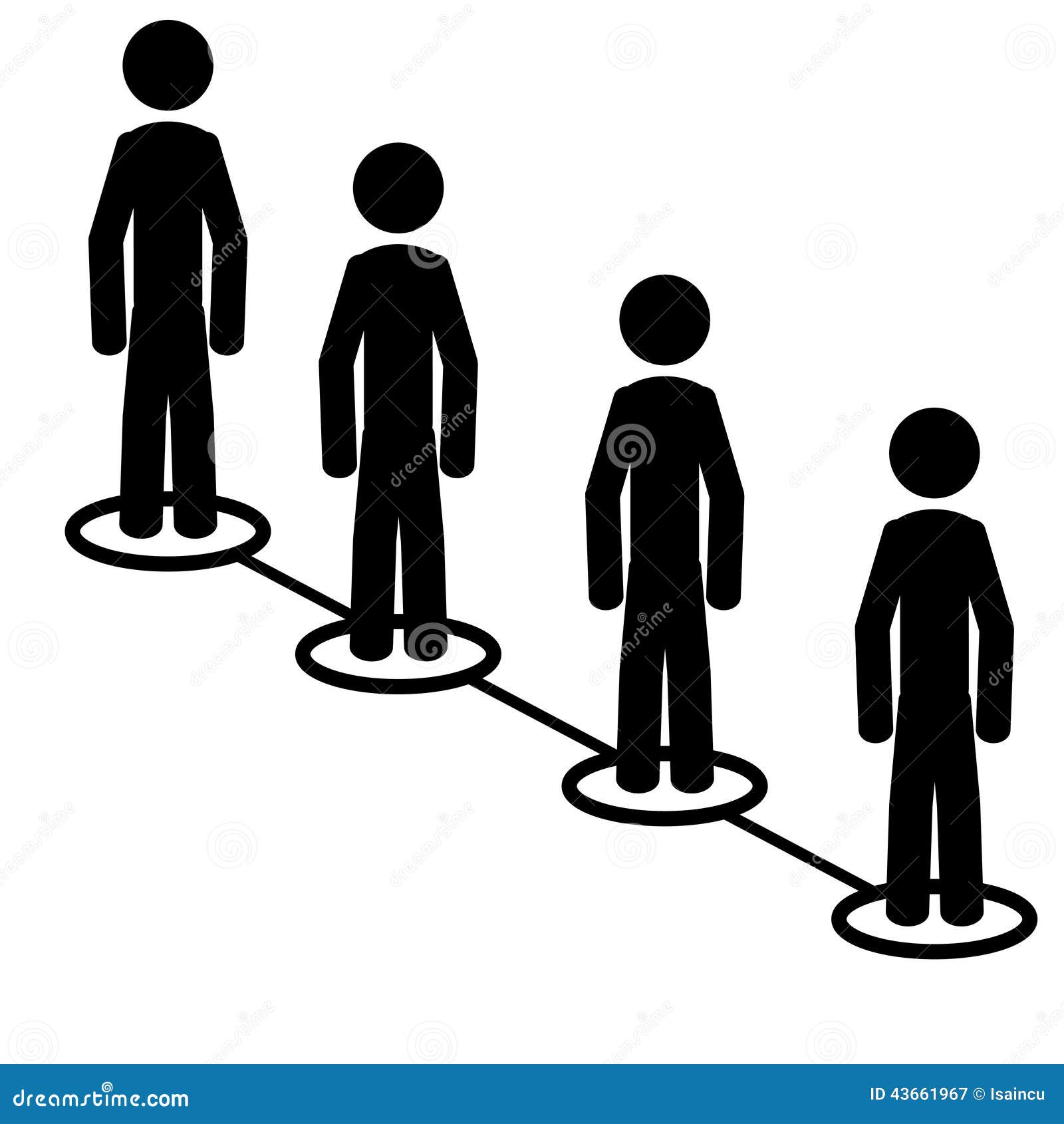 Stick Figures In A Line