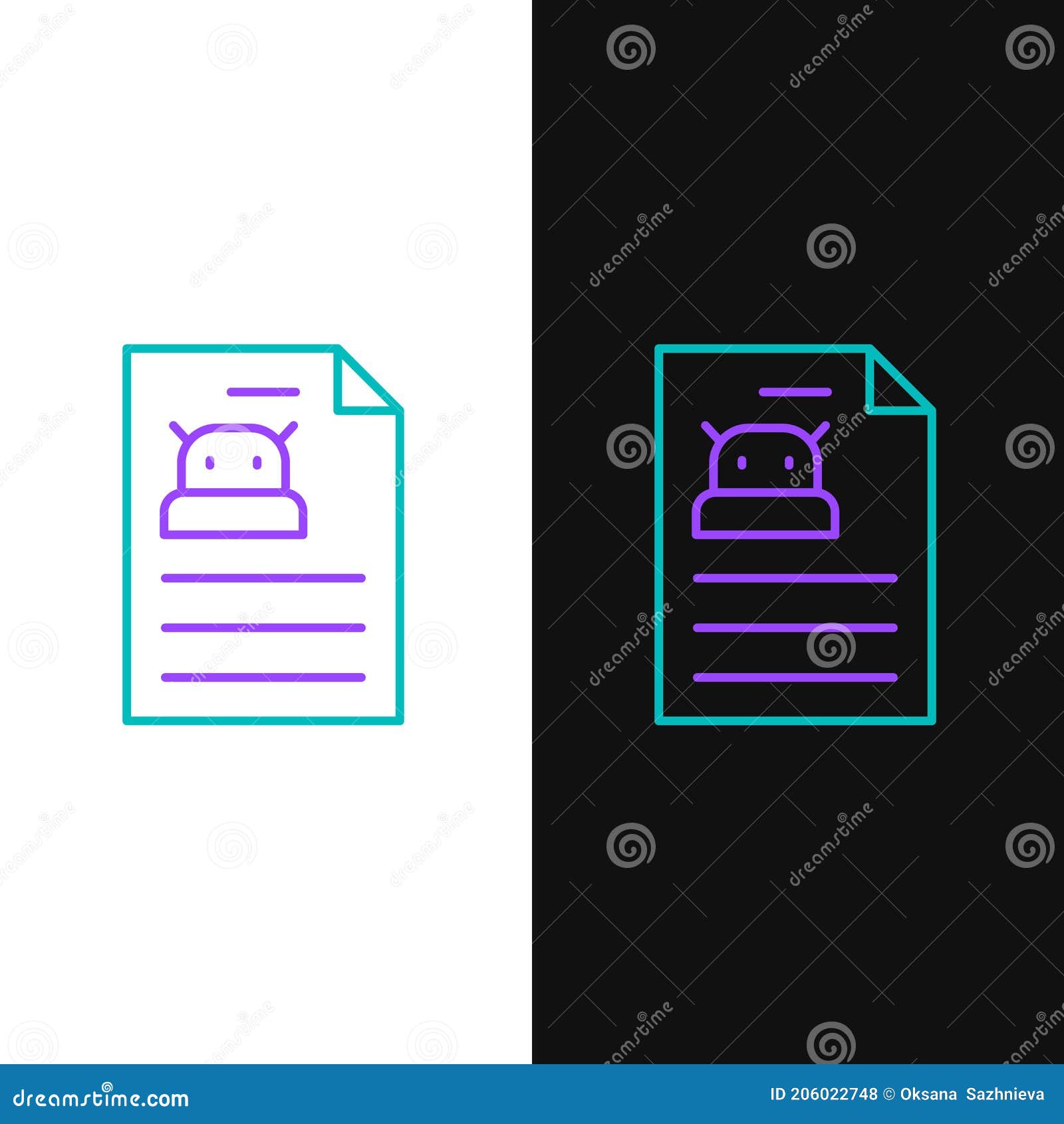 Line Technical Specification Icon Isolated on White and Black ...