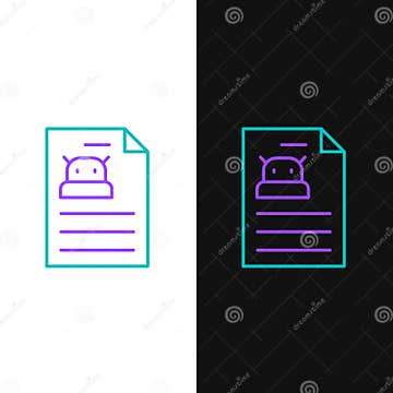 Line Technical Specification Icon Isolated on White and Black ...