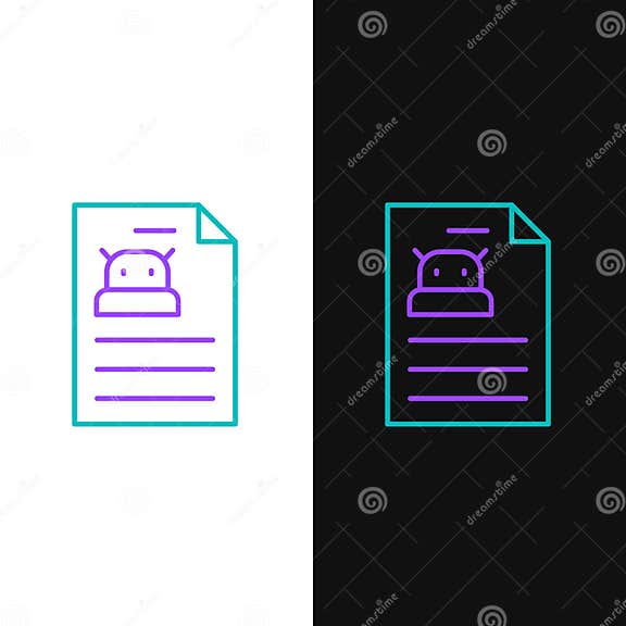 Line Technical Specification Icon Isolated on White and Black ...