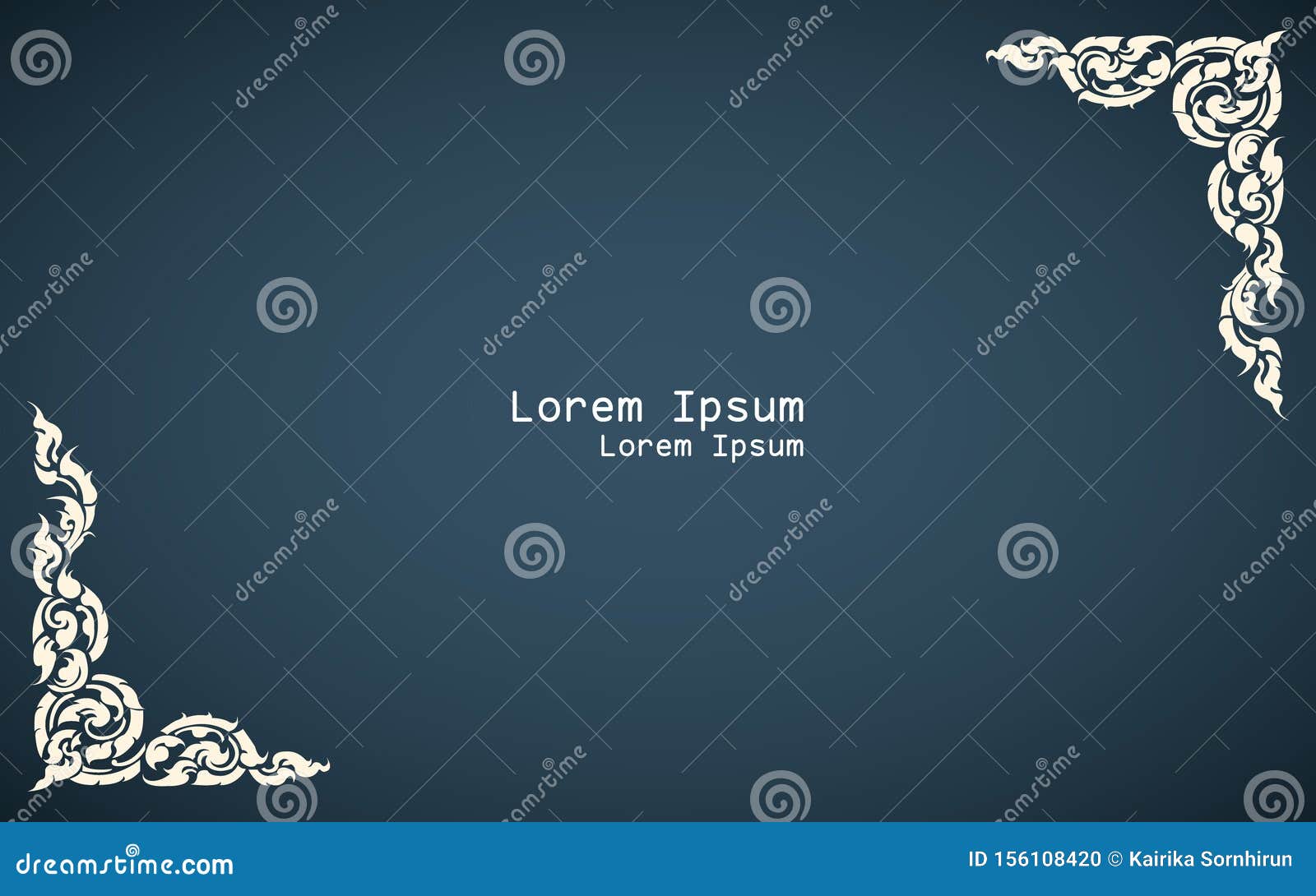 Line Thai Art. Vector Background Stock Illustration - Illustration of ...