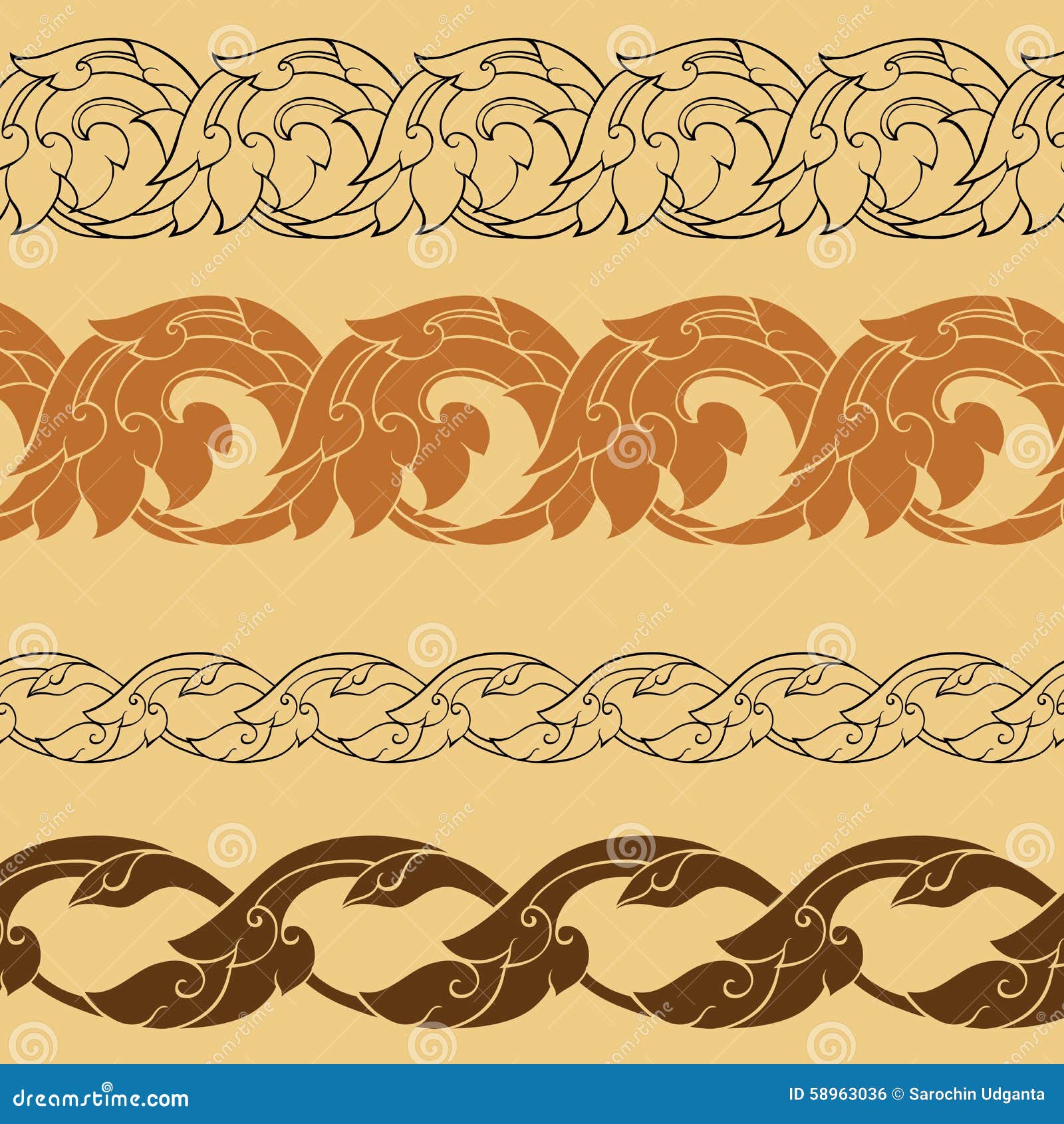 Line Thai design stock vector. Illustration of classical - 58963036