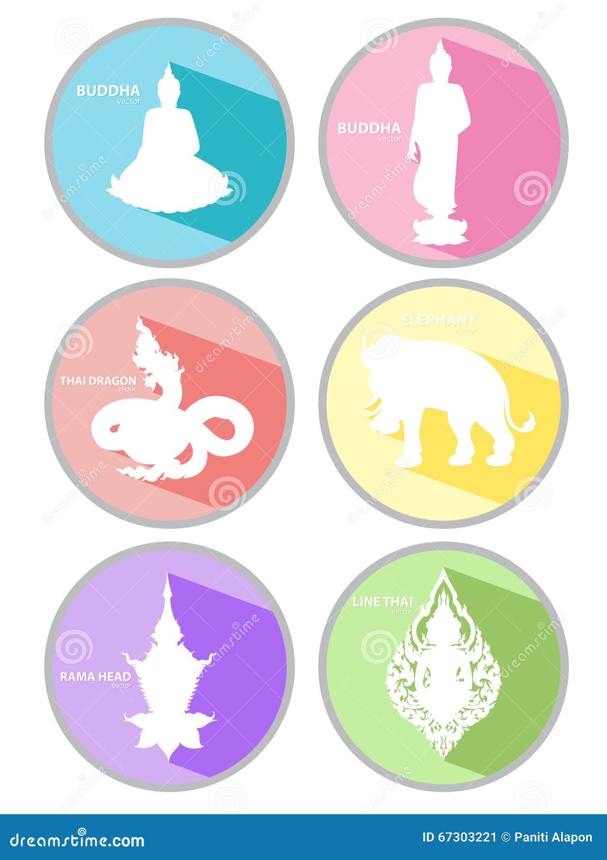 Line thai icons vector stock vector. Illustration of patterns - 67303221